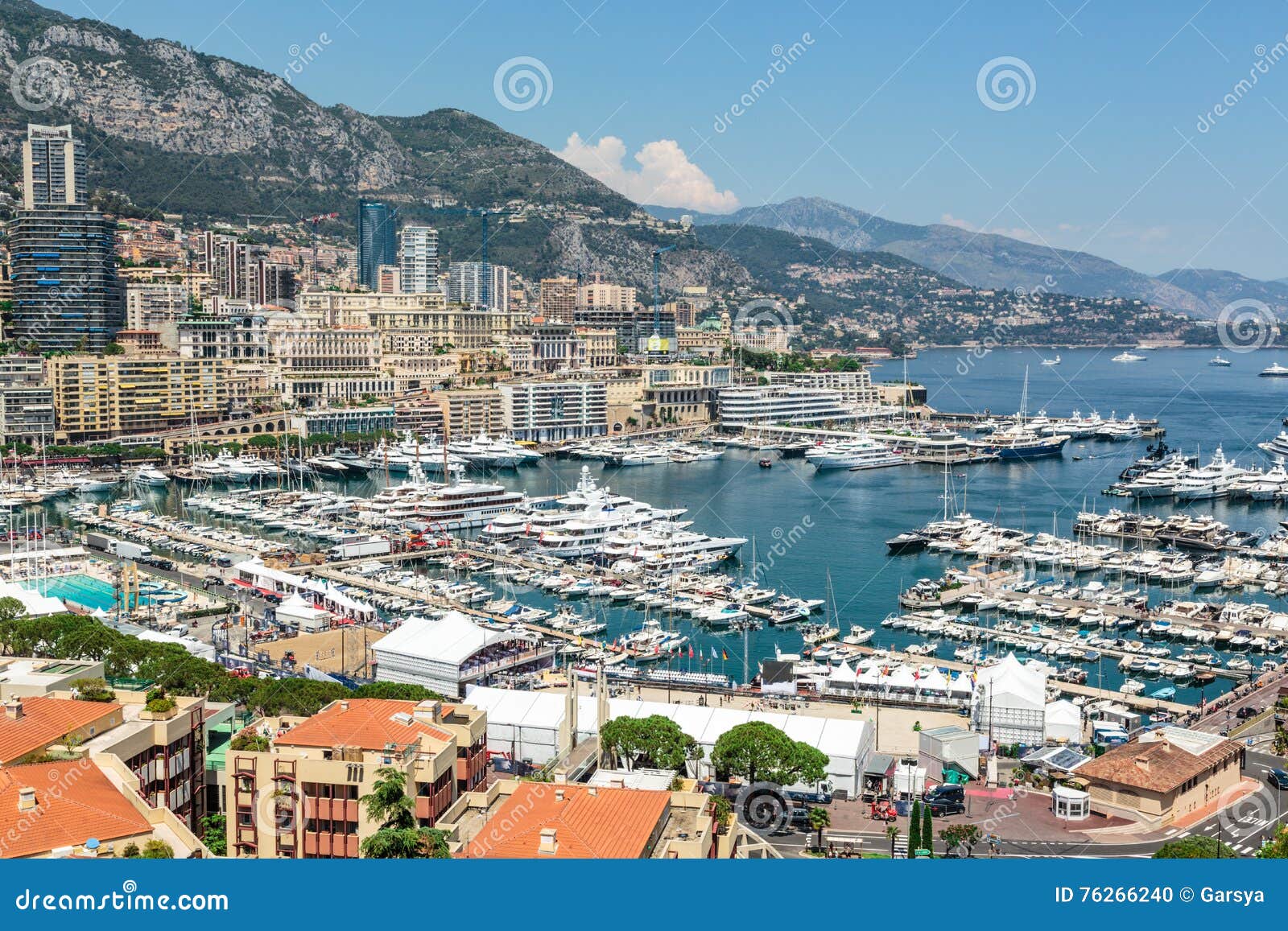 Monaco Monte Carlo Sea View Editorial Image - Image of azure, mountain ...