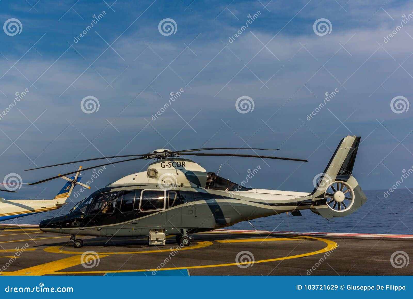 Helicopters at the Heliport of Nice Editorial Stock Image - Image of ...