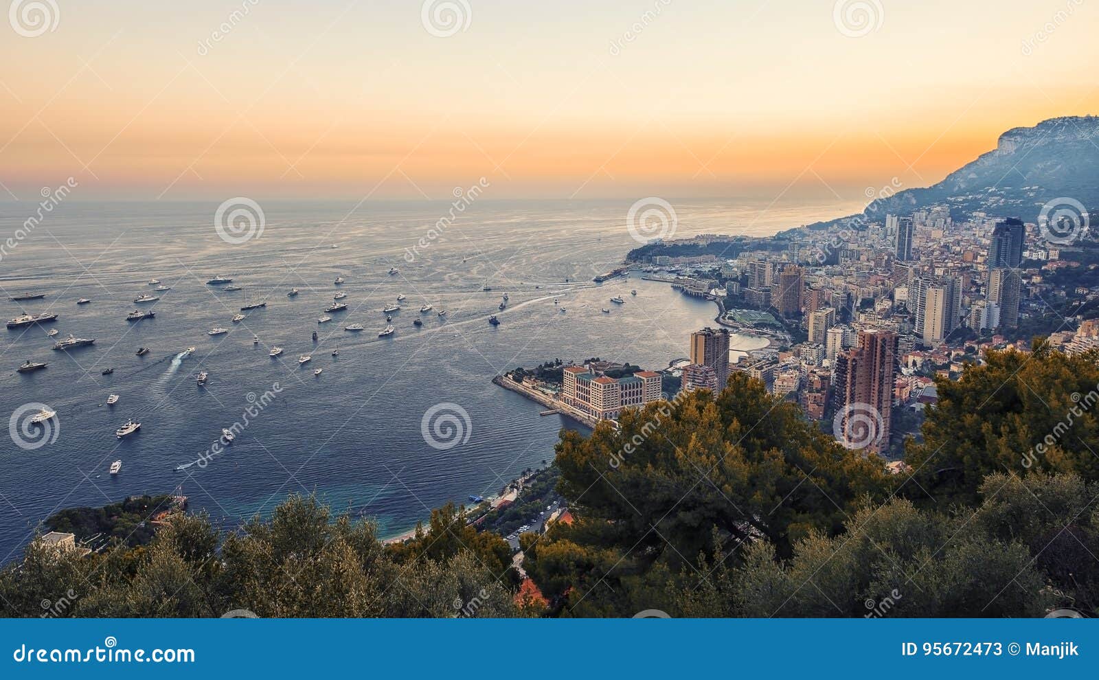 Monaco Monte Carlo stock image. Image of coast, architecture - 95672473