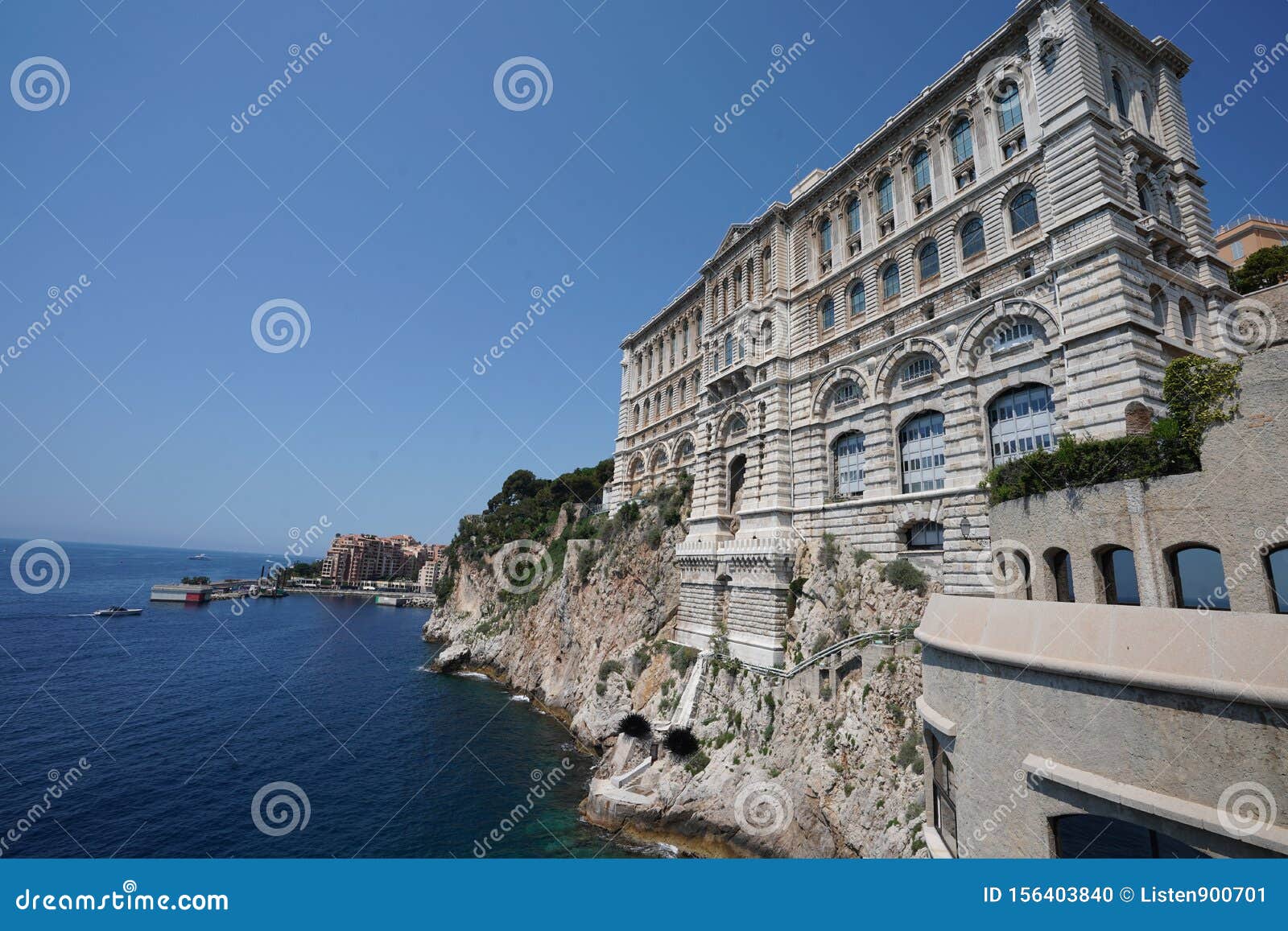 Monaco Oceanographic Museum Stock Photo - Image of europe, exterior ...