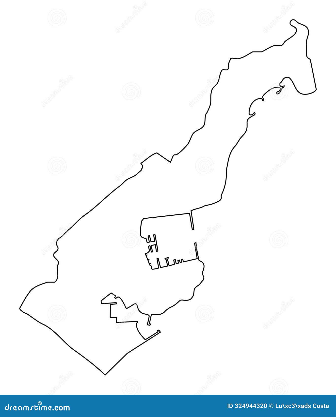 Monaco Outline Of Map On Background Of National Flag Vector ...