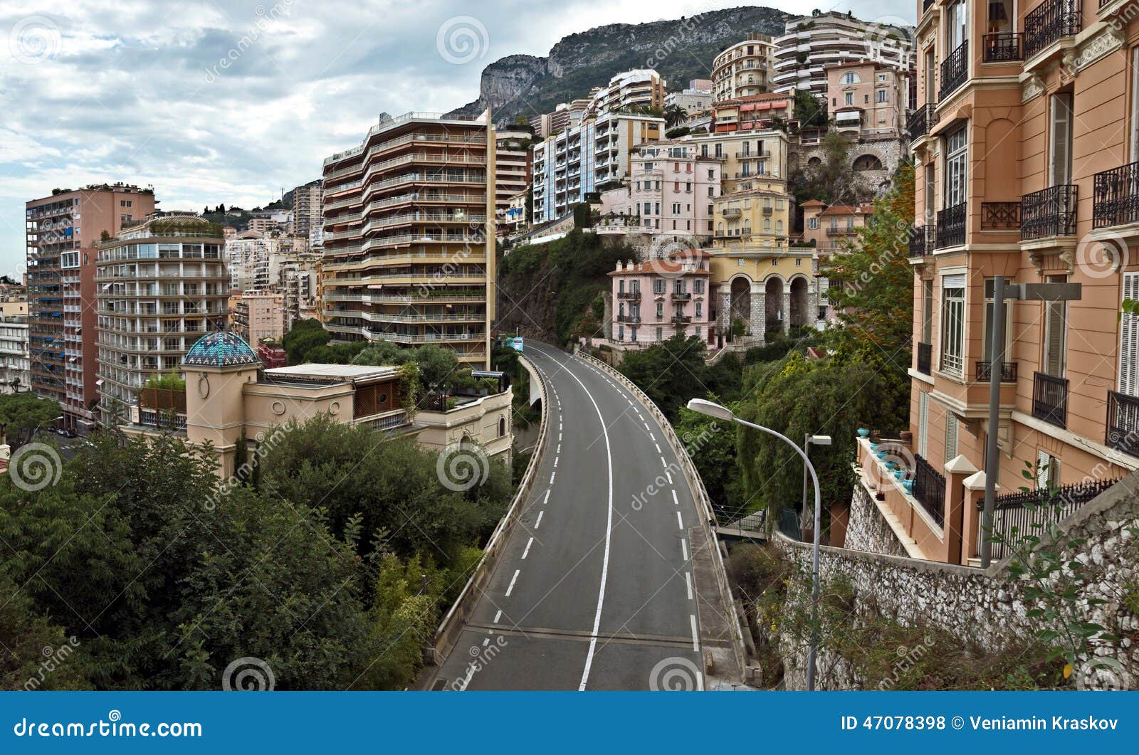 Monaco - Overpass among the Houses and Cliffs Editorial Stock Photo ...