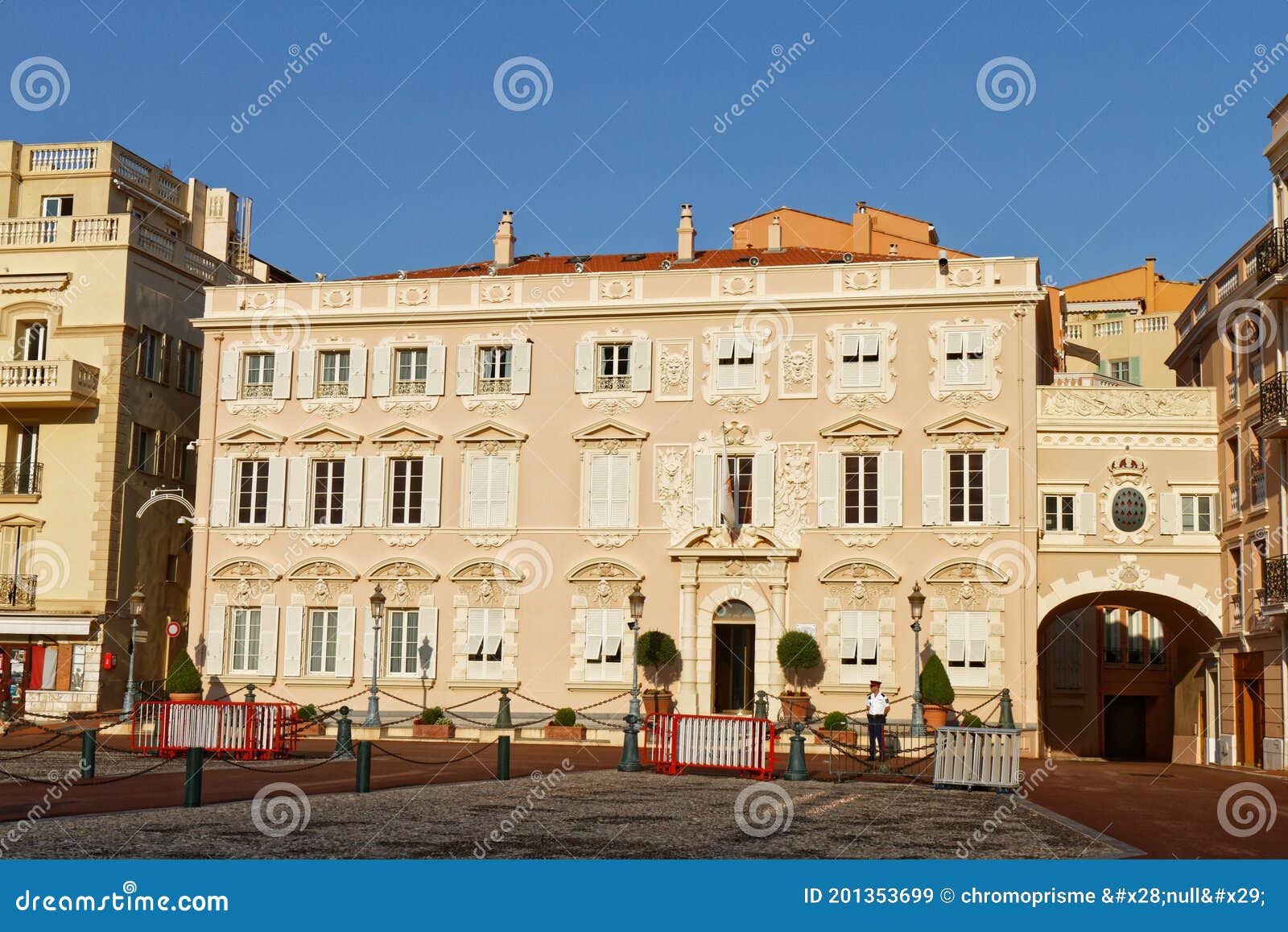Monaco - Palace Guards Building Editorial Stock Image - Image of ...