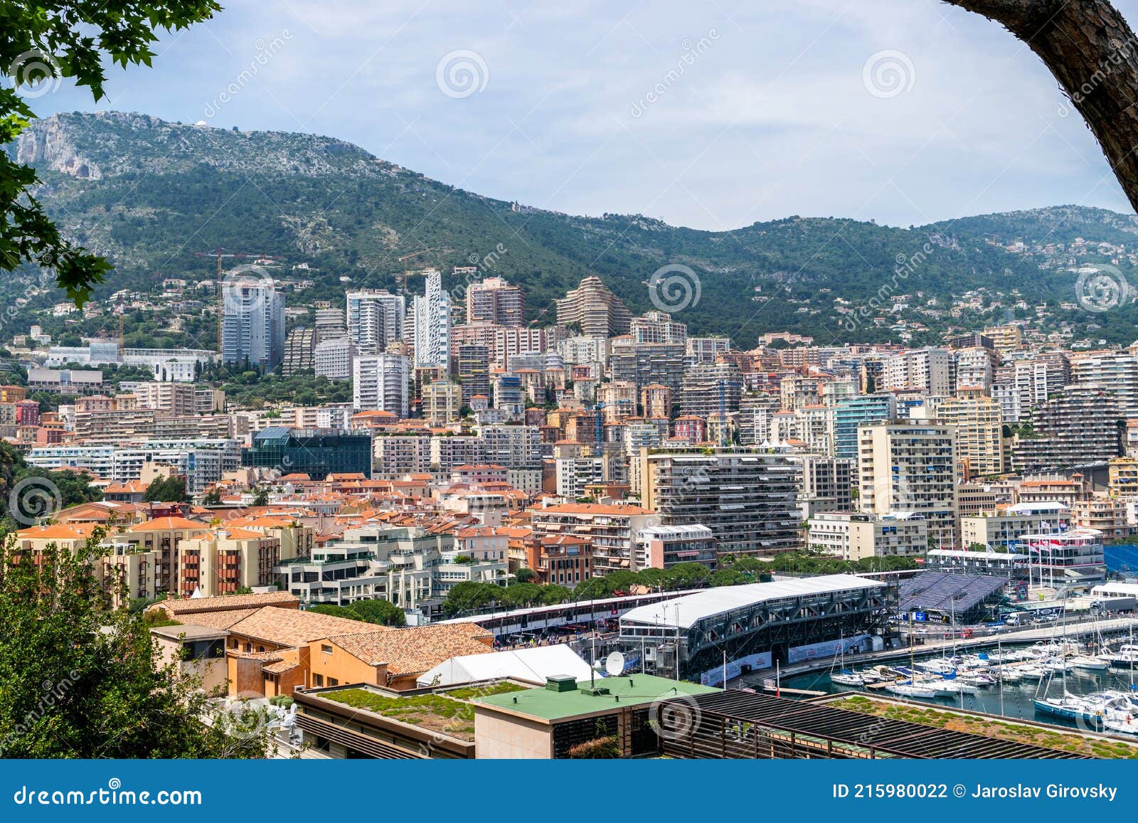 Monaco Panorama with Skyscrapers Stock Photo - Image of luxury, marina ...