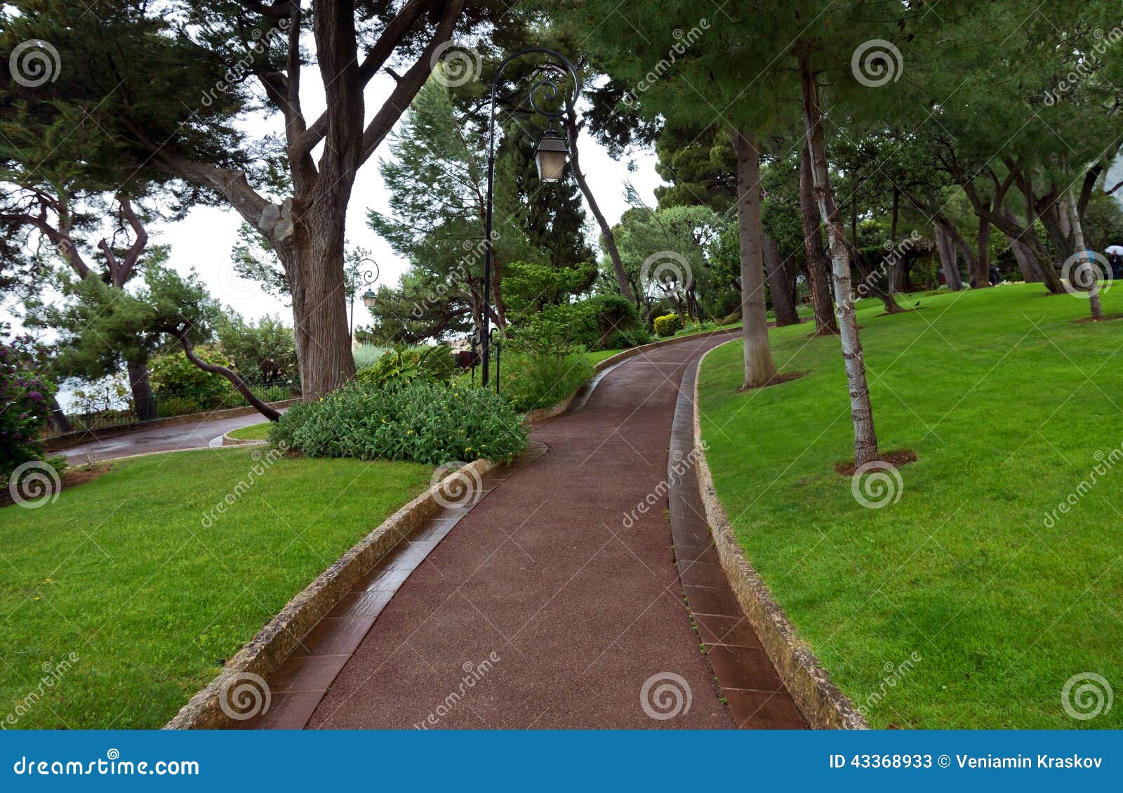 Monaco - Pedestrian Path in Saint Martin Park in Monte Carlo Stock ...
