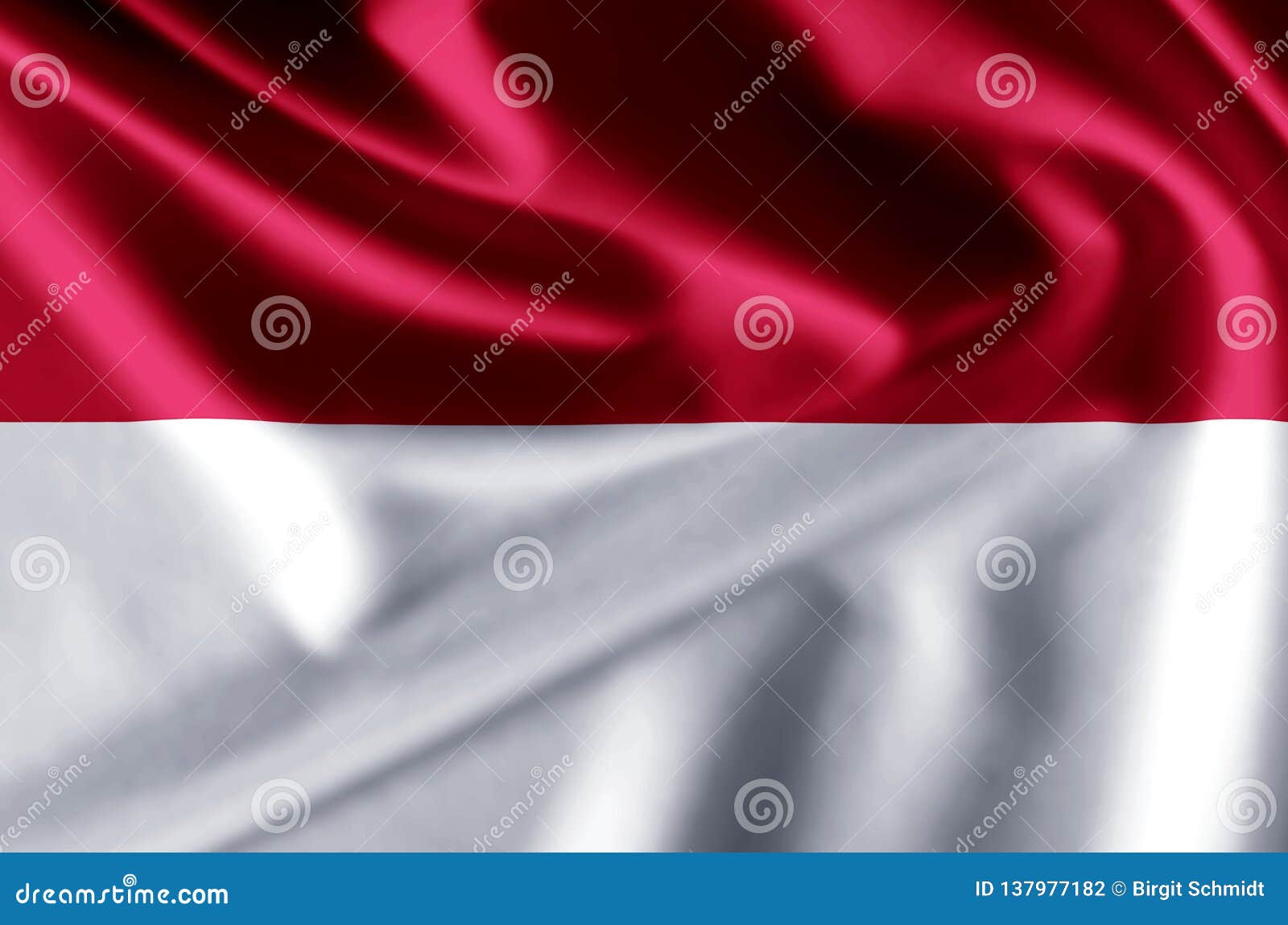 Monaco Realistic Flag Illustration. Stock Illustration - Illustration ...
