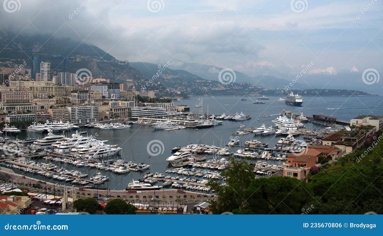 Monaco sea view stock photo. Image of land, marina, monaco - 235670806