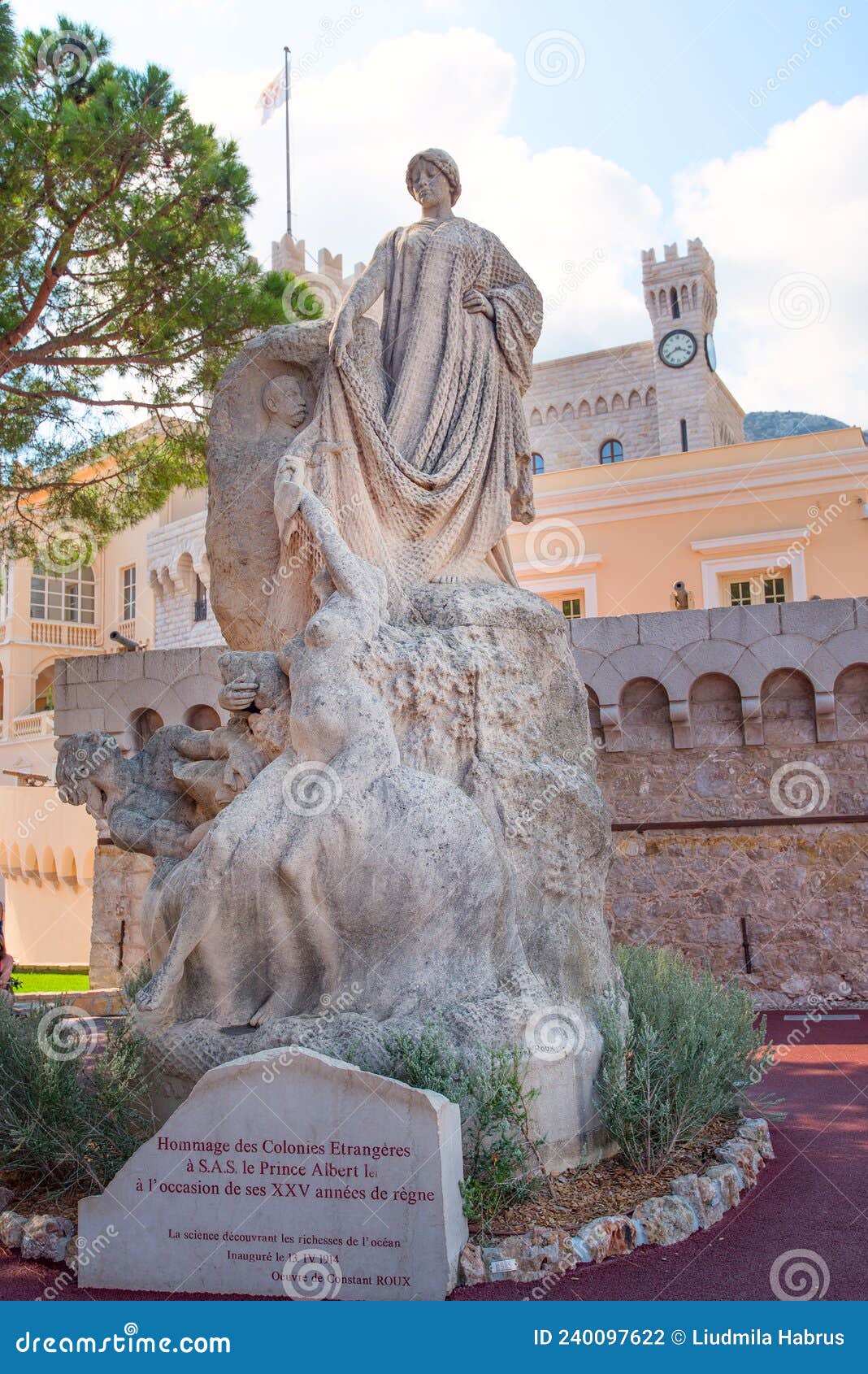 Monaco September 2017: Monument in Honor of Foreign Colonies in the ...