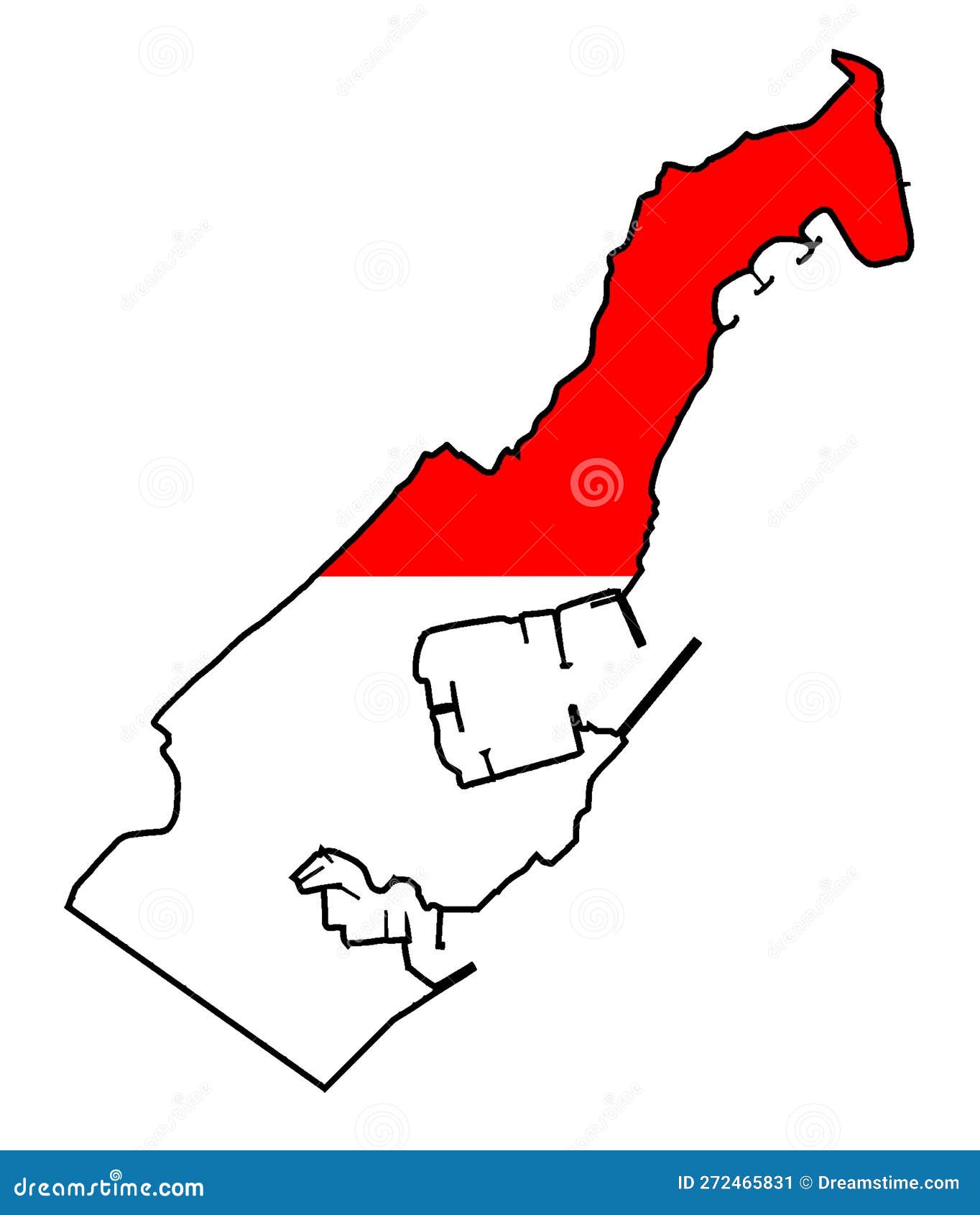 Monaco Silhouette Map Stock Image | CartoonDealer.com #272465833