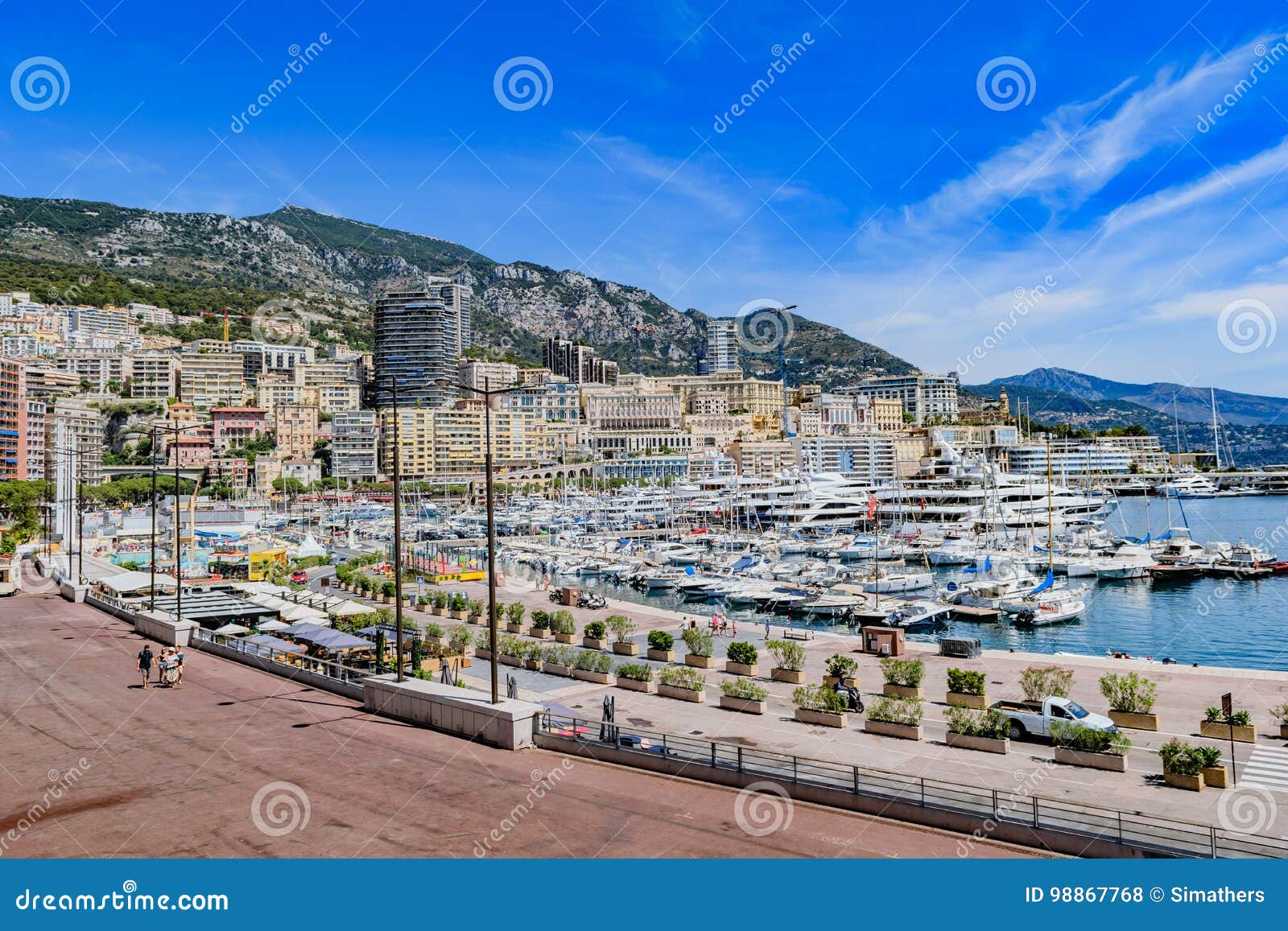 Monaco Skyline editorial stock photo. Image of alps, monaco - 98867768