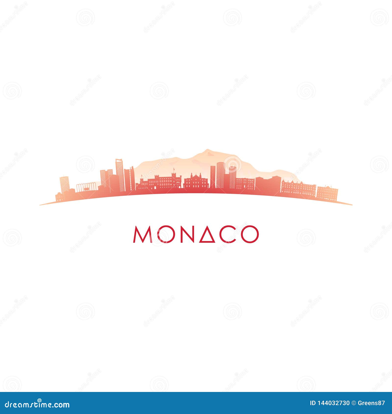 Monaco Skyline Vector Big City Buildings Line | CartoonDealer.com ...
