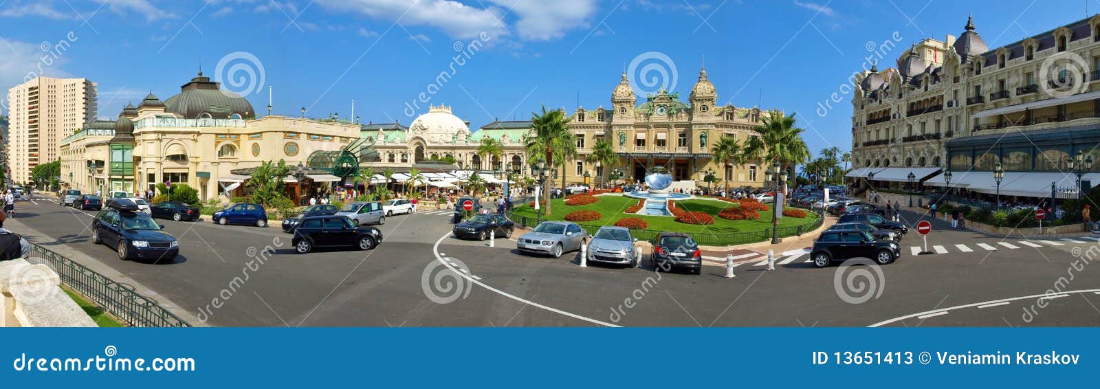 Monaco Square Casino - Panorama Editorial Stock Photo - Image of azure ...