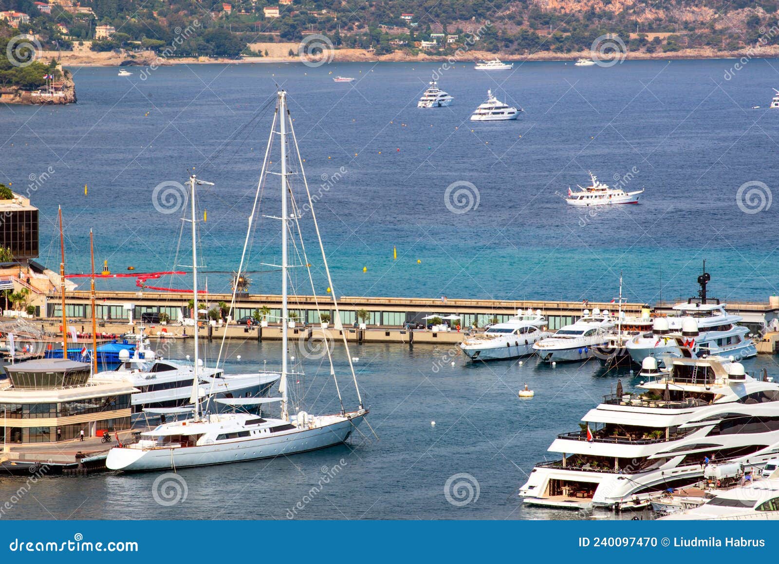 Monaco View of Luxury Yachts in the Port of Monaco Stock Photo - Image ...