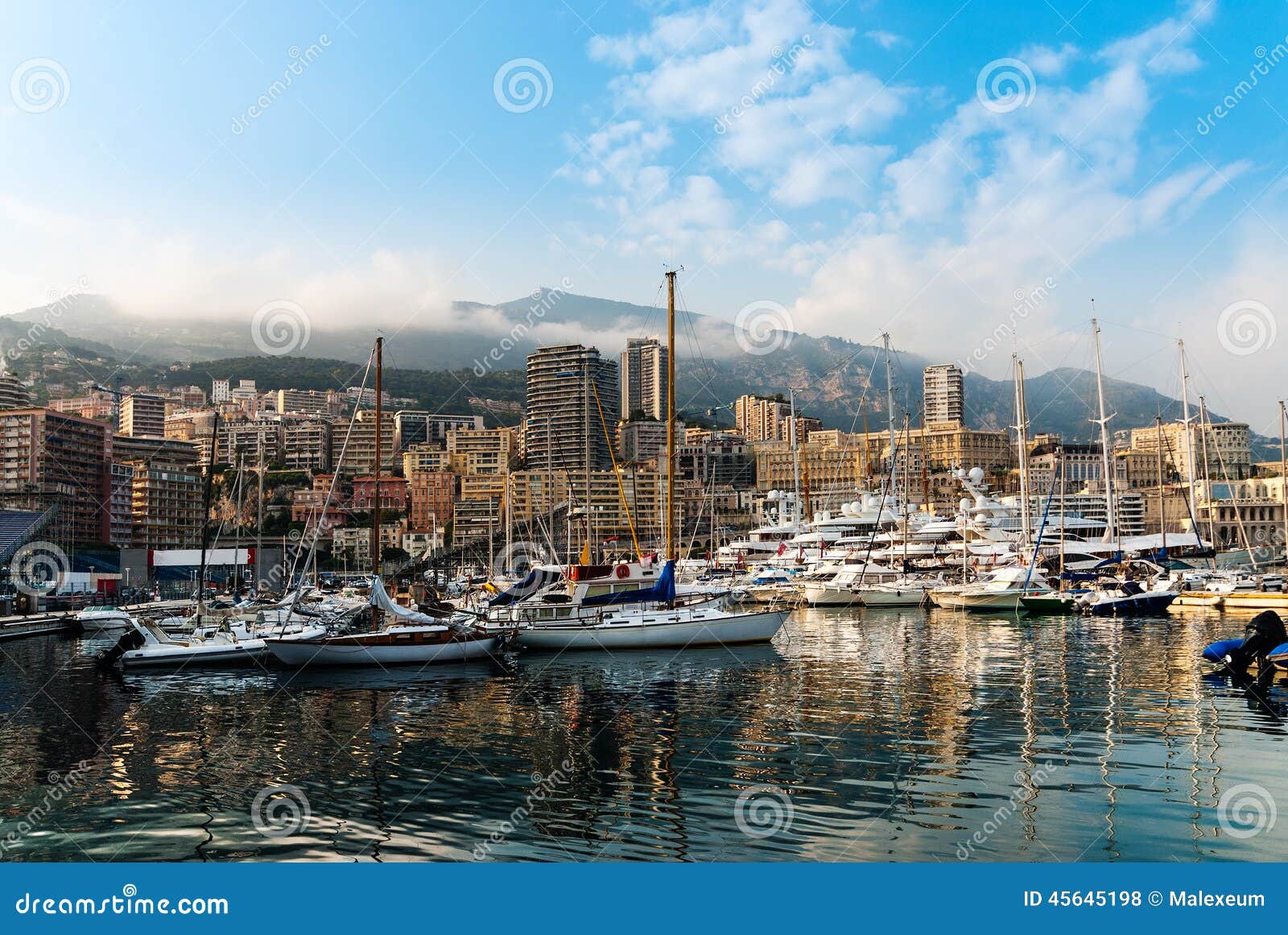Monaco stock photo. Image of harbor, tourism, mountain - 45645198