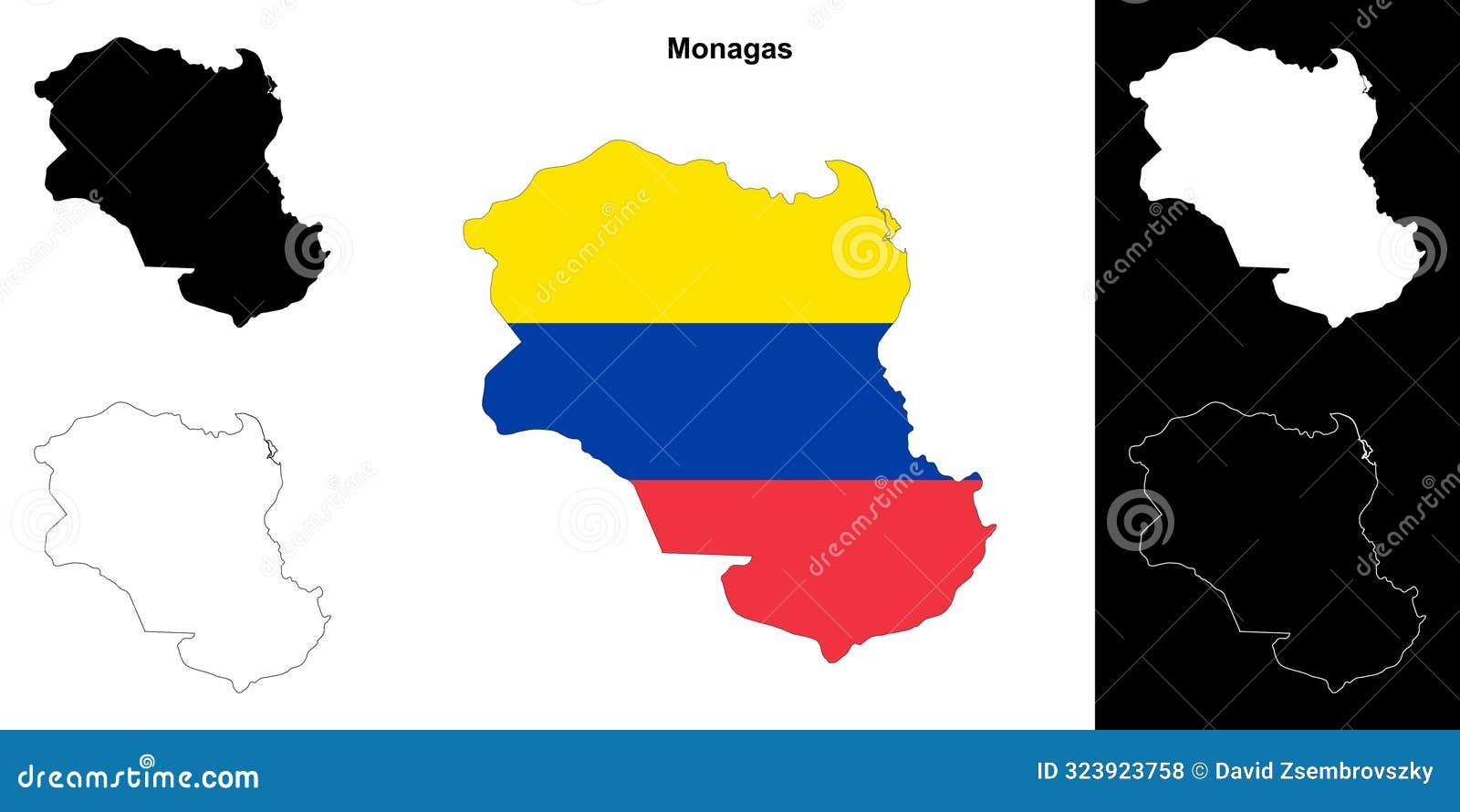 Monagas outline map stock illustration. Illustration of state - 323923758