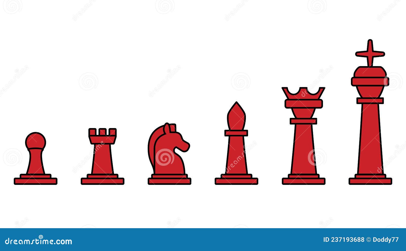 Monarca De Xadrez Simples Isolada Em Branco Foto de Stock - Imagem de ...