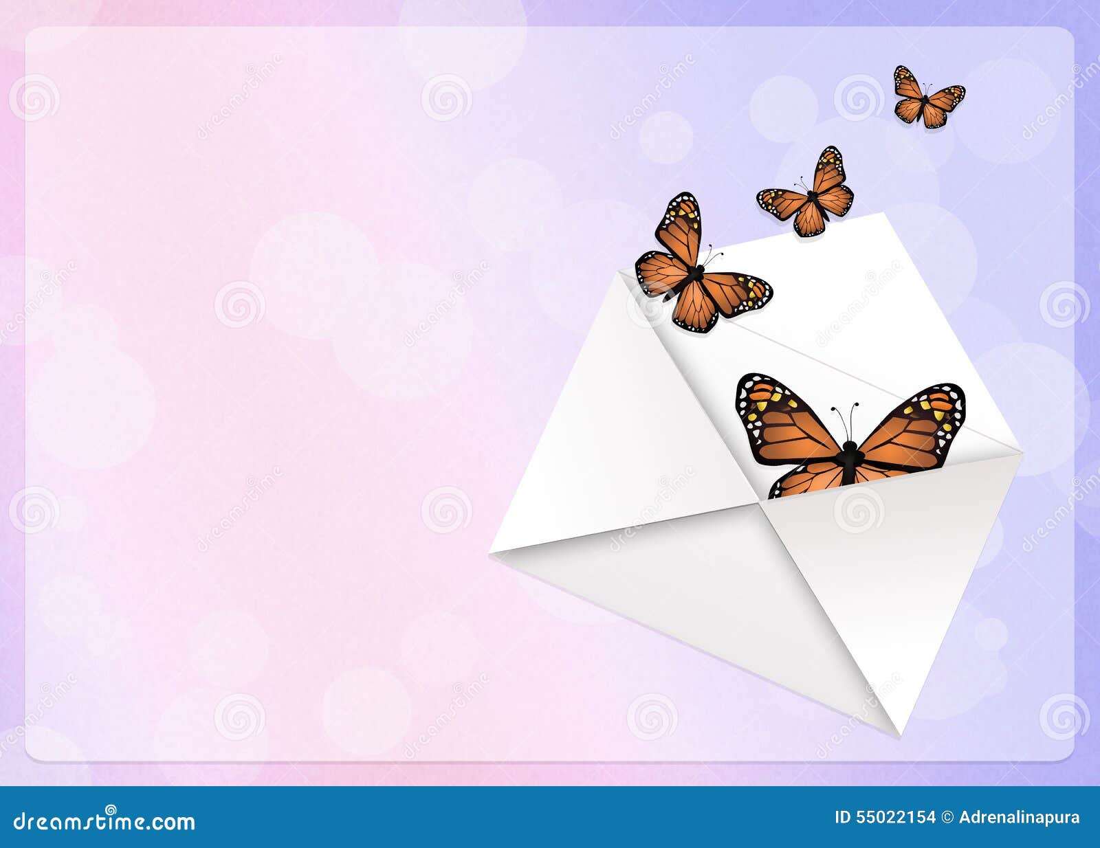 Monarch Butterflies Border Stock Illustration | CartoonDealer.com #20373334