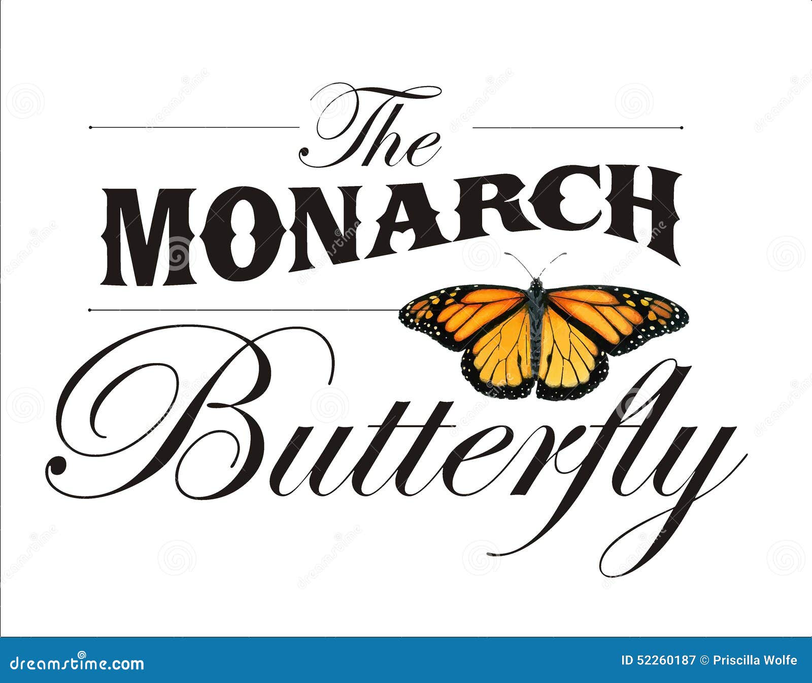 The Monarch Butterfly Poster Stock Illustration - Illustration of sign ...