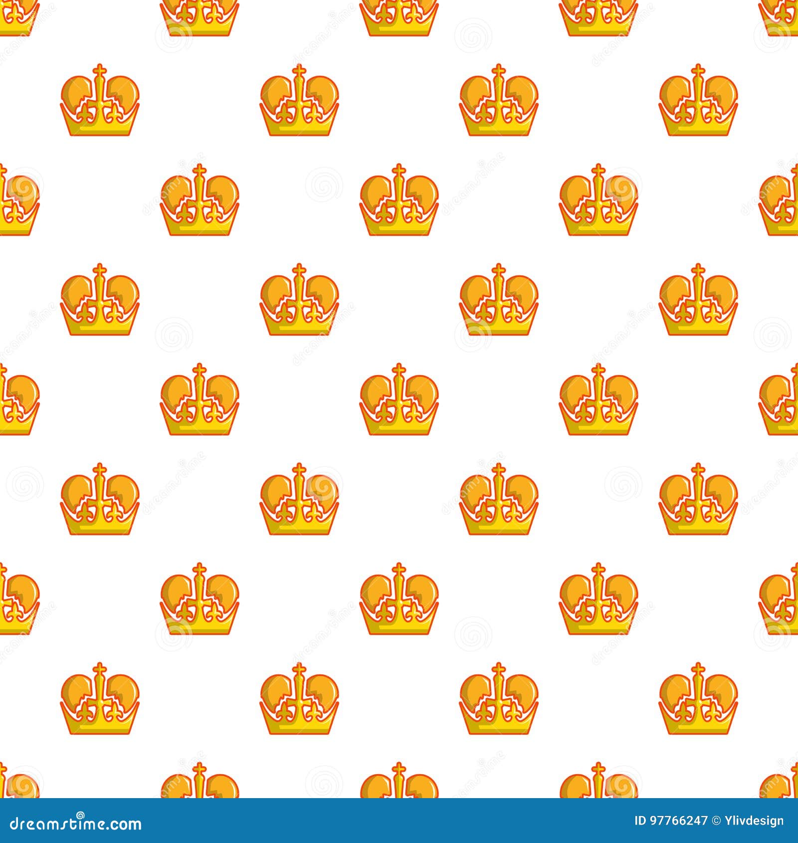 Monarch Crown Pattern Seamless Stock Vector - Illustration of nobility ...