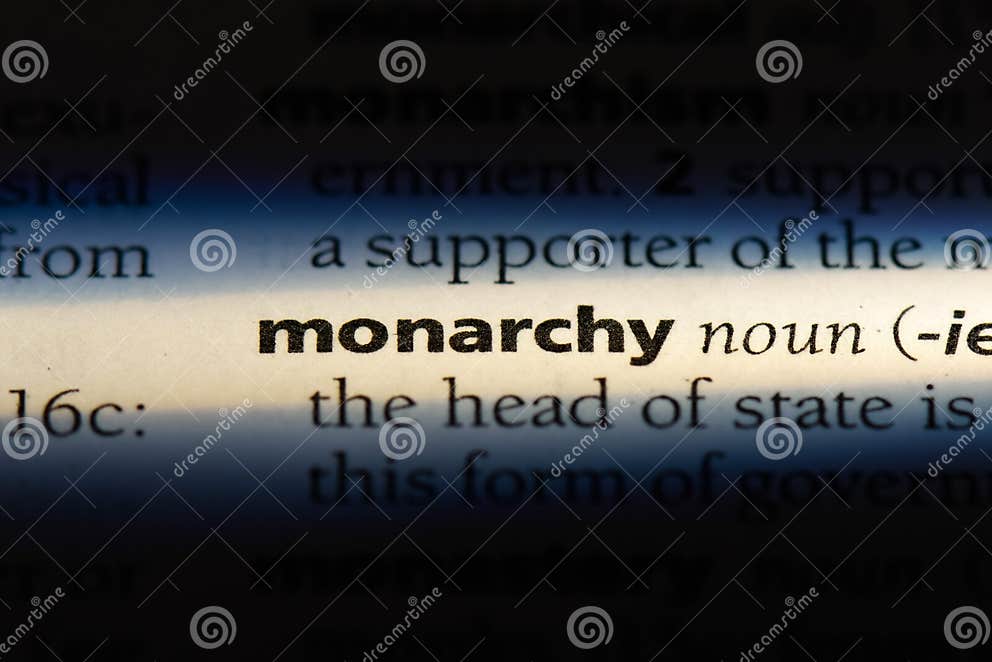 Monarchy stock image. Image of definition, macro, writing - 126542637