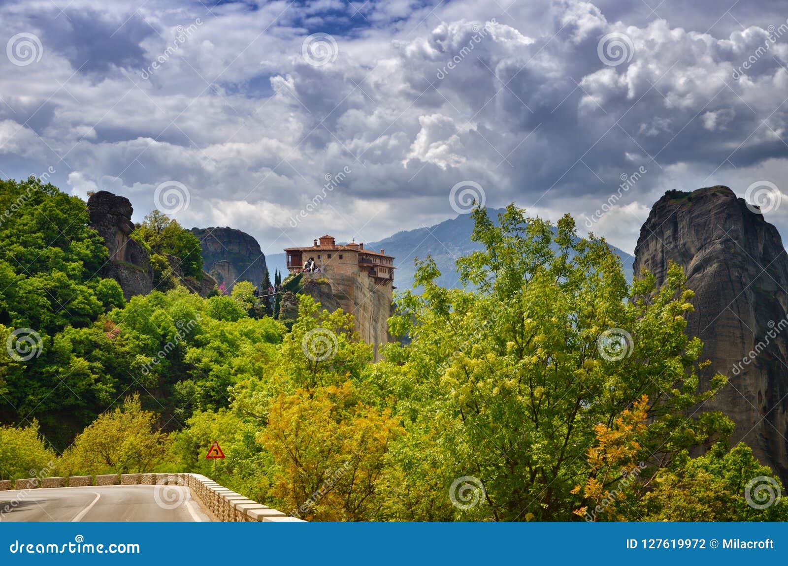 Monasteries of Meteora, Greece Stock Photo - Image of panoramic ...