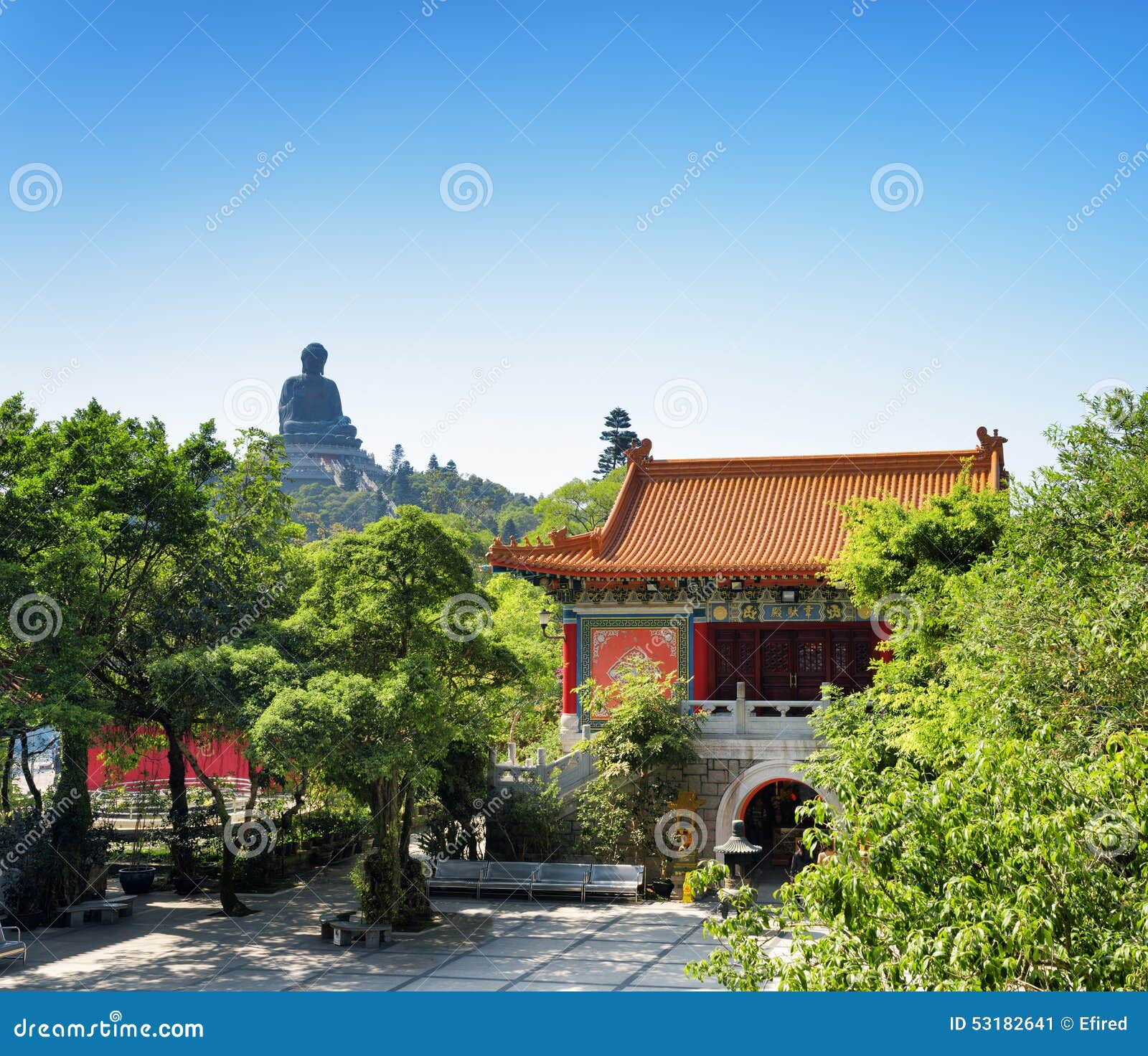 Monasterio del Po Lin foto editorial. Imagen de kong - 53182641