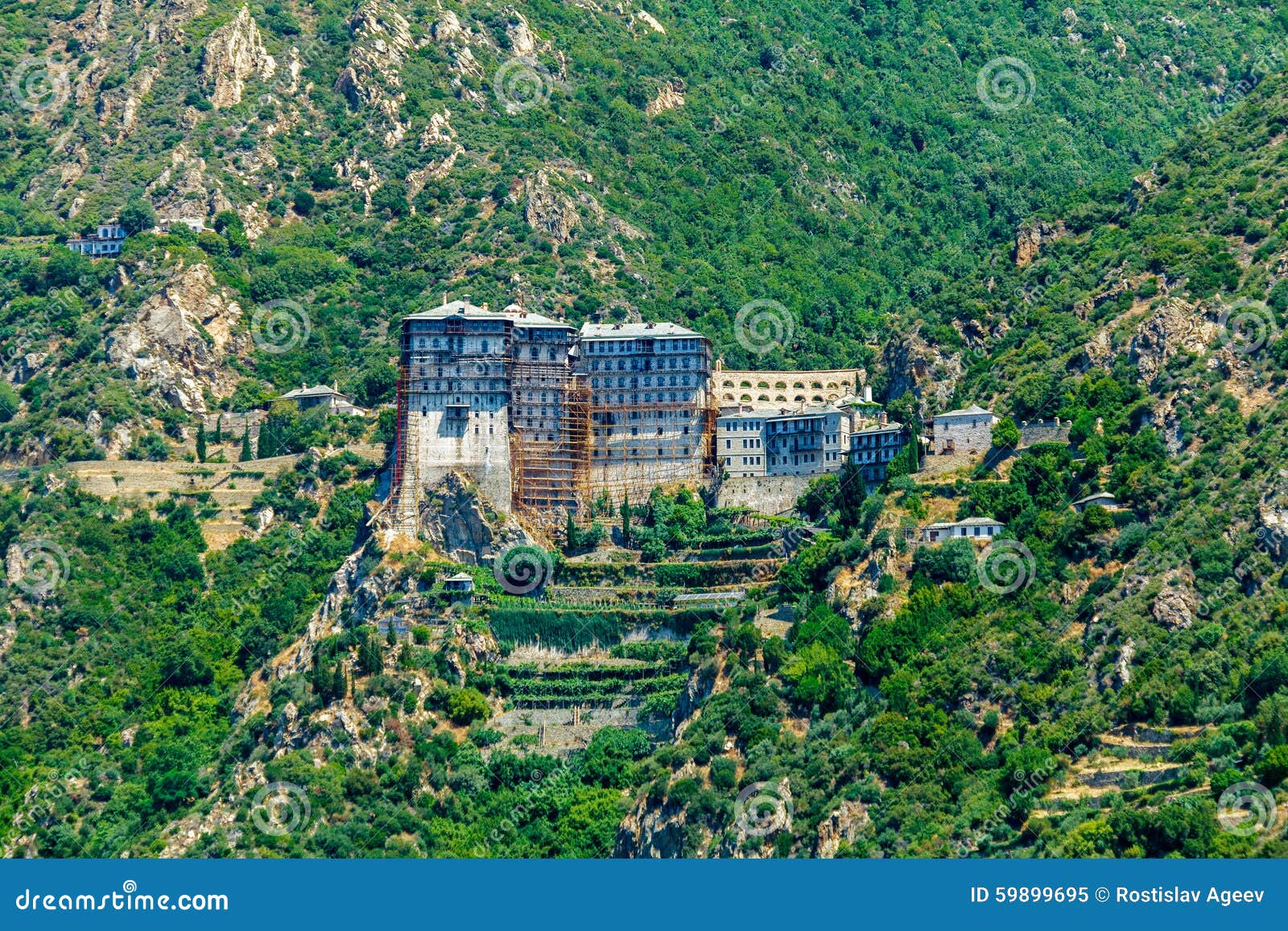 Monastero Di Simonopetra, Il Monte Athos Immagine Stock - Immagine di ...