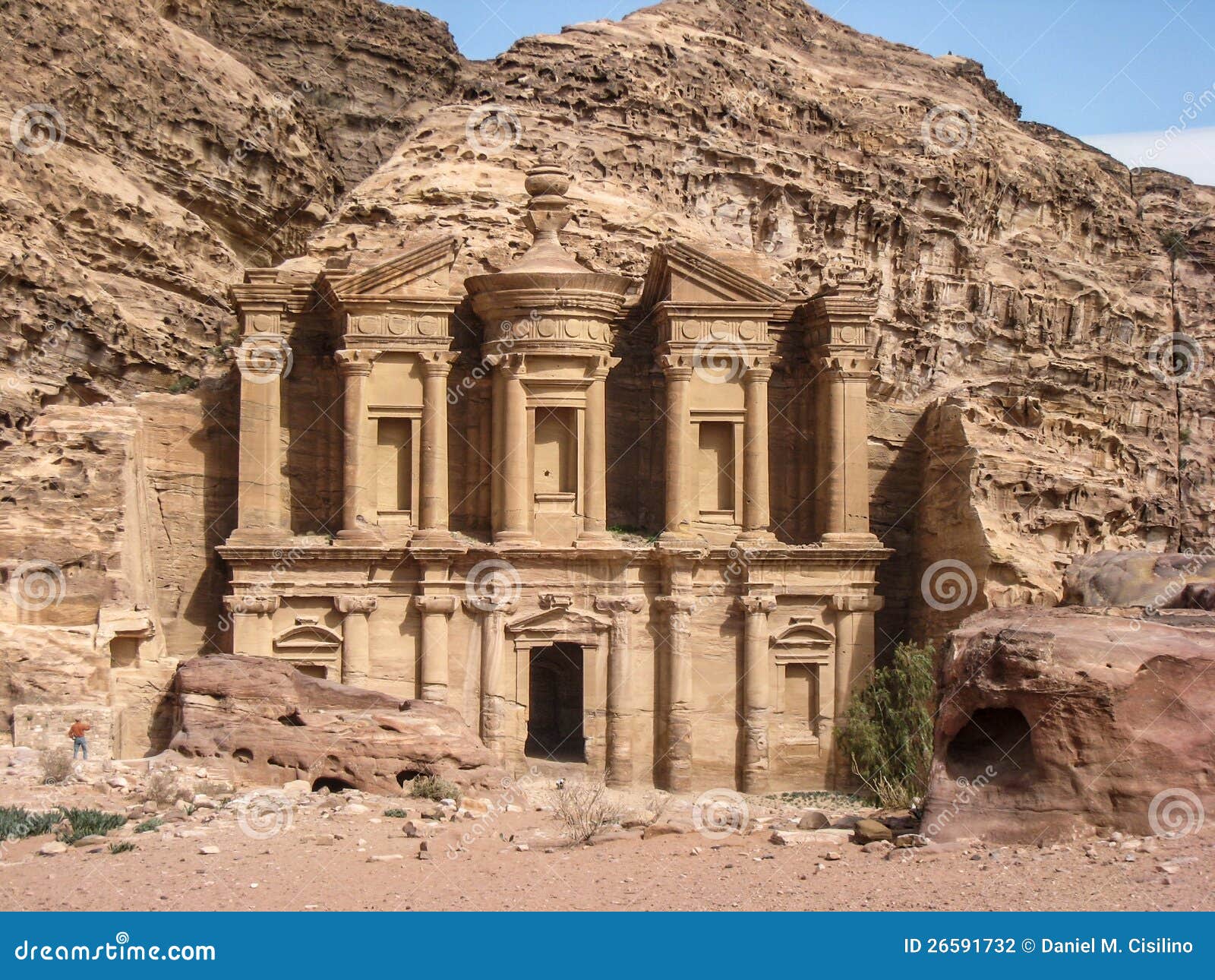 The Monastery or Ad Deir at Petra. Jordan Stock Photo - Image of famous ...