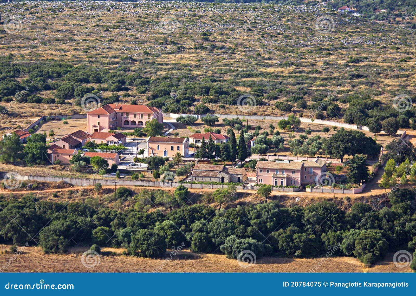 Monastery of Agios Andreas at Kefalonia Stock Image - Image of agios ...