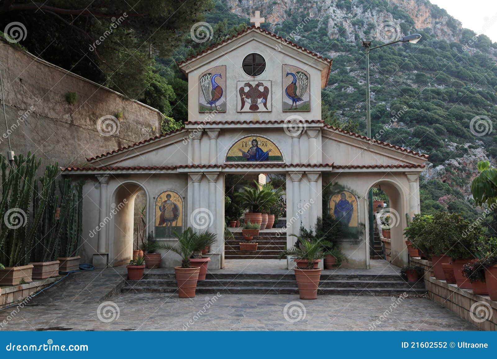 Monastery of Agios Georgios, Crete, Greece. Stock Photo - Image of ...