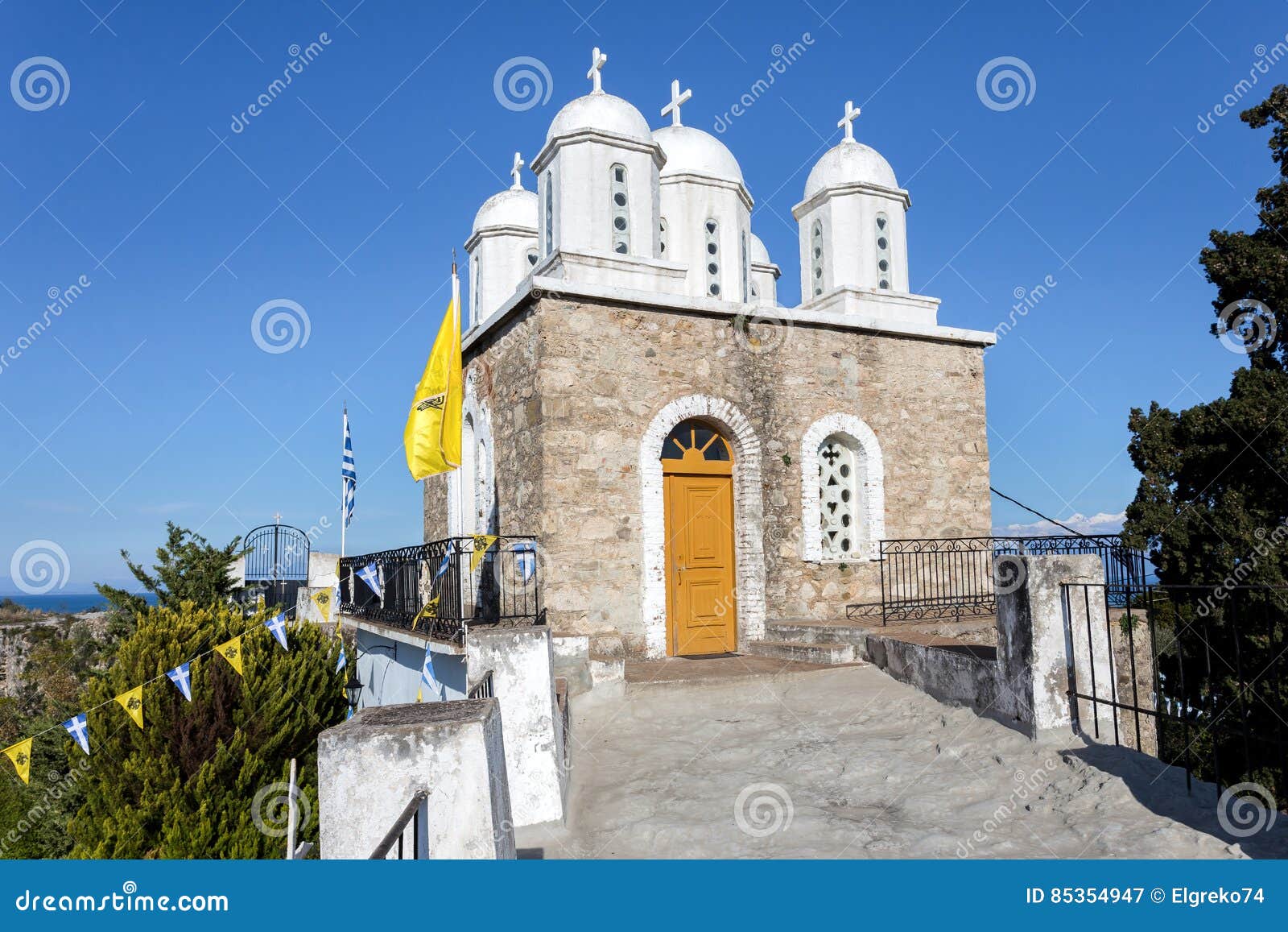 Monastery of Agios Ioannis Inside Koroni Fortress Stock Image - Image ...