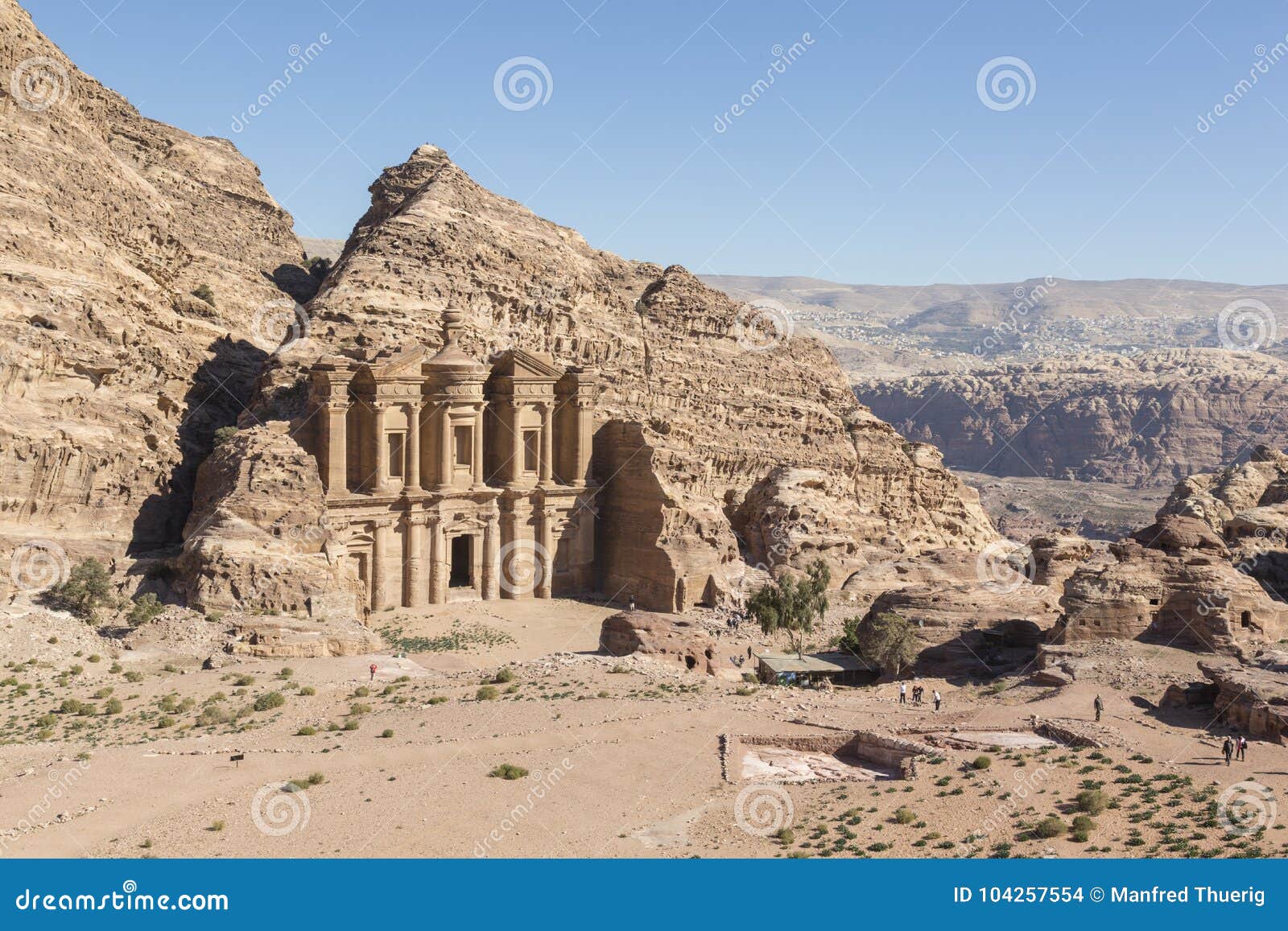 The Monastery Al Deir in Petra, Jordan Stock Photo - Image of religion ...