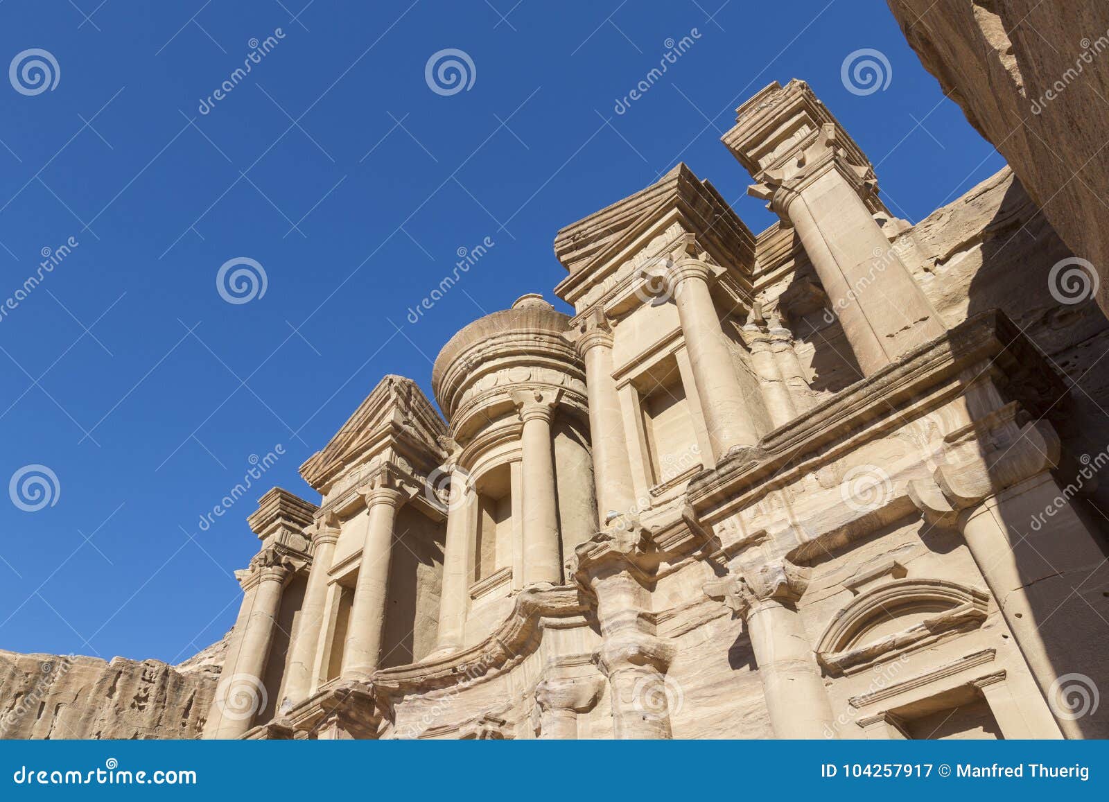 The Monastery Al Deir in Petra, Jordan Stock Image - Image of history ...