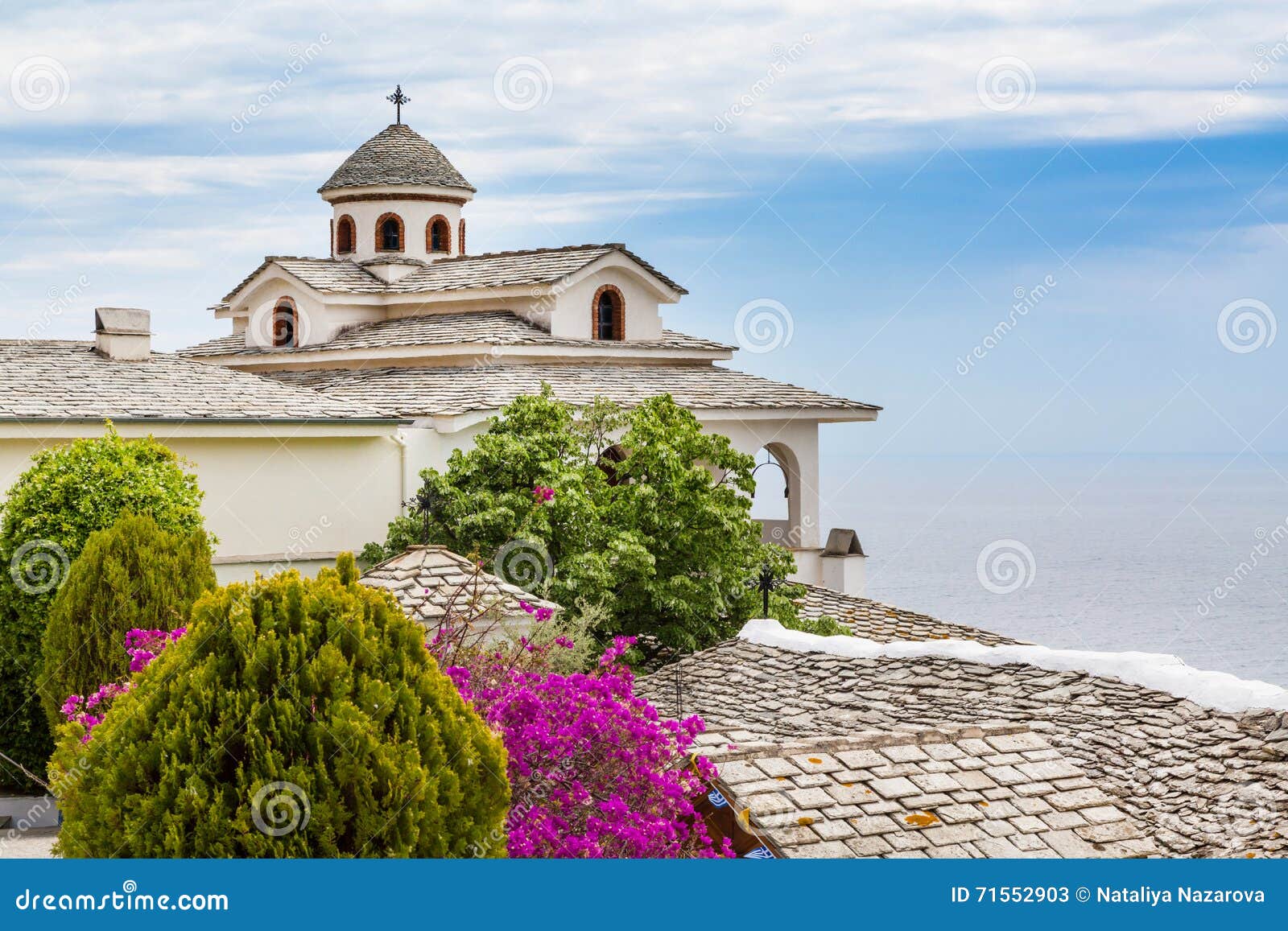 Monastery of Archangel Michael, Thassos Island, Greece Stock Image ...