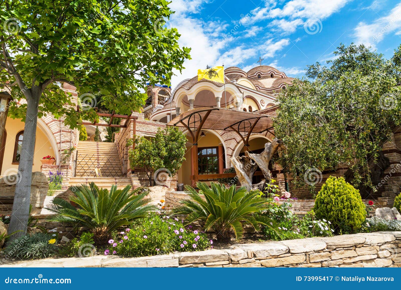 Monastery of Archangel Michael, Thassos Island, Greece Stock Image ...