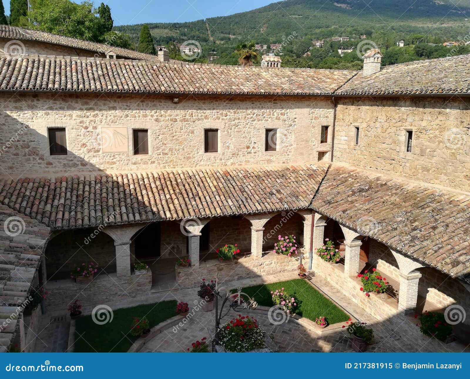 Monastery in Assisi stock image. Image of italian, history - 217381915