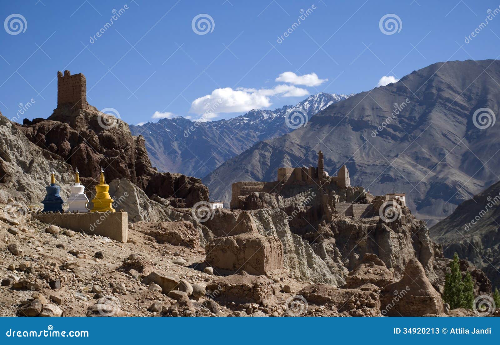 Monastery, Basgo, Ladakh, India Stock Image - Image of india, buddhism ...