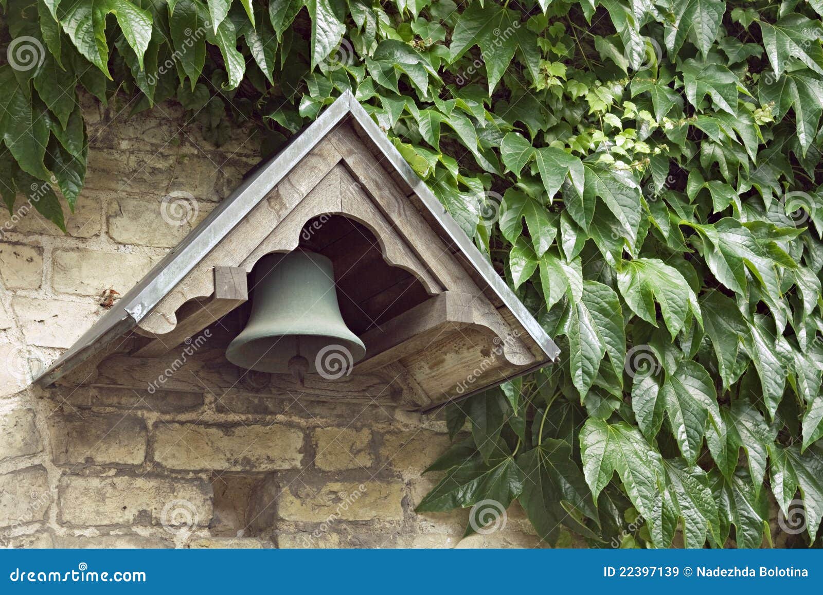 Monastery bell stock image. Image of covering, green - 22397139
