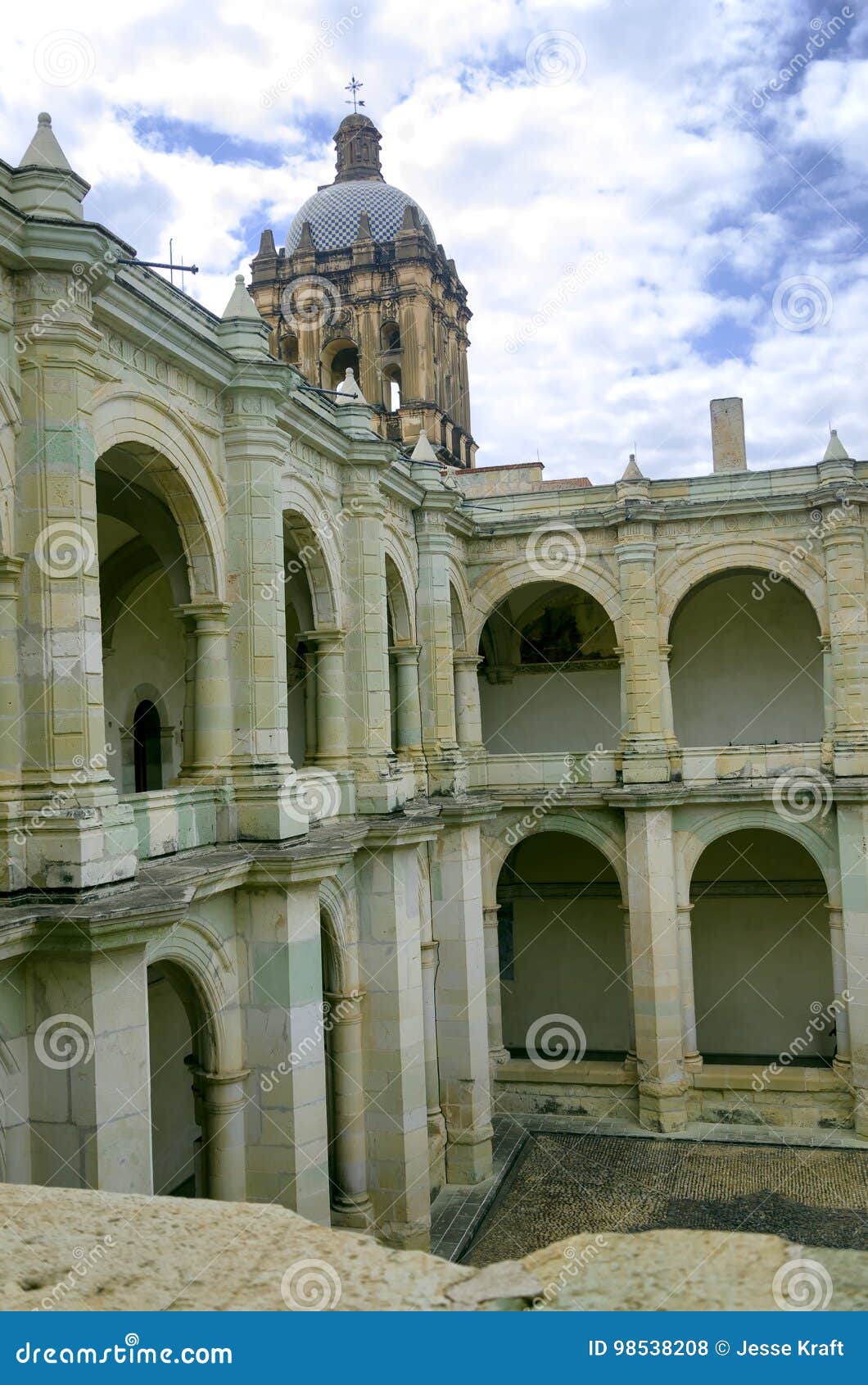 Architecture Inside of the Monastery in Oaxaca, Mexico Stock Photo ...