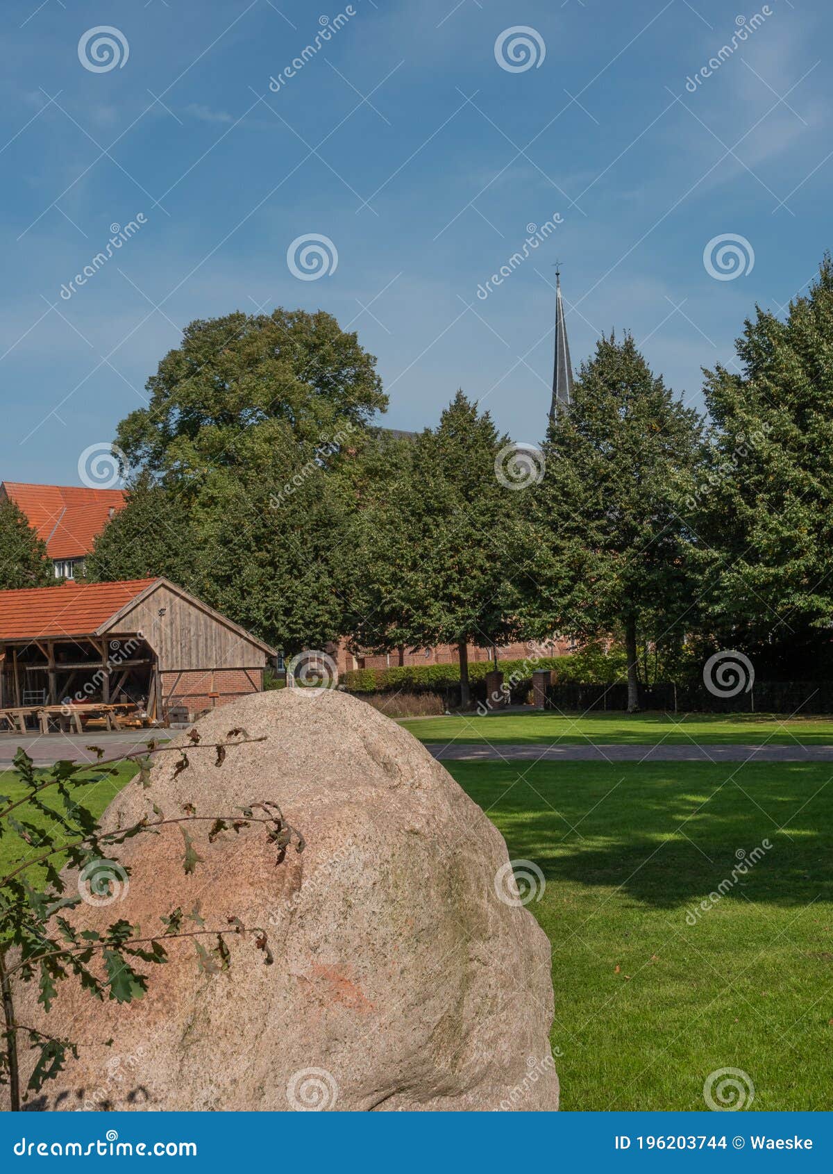 Monastery at Burlo in Germany Stock Photo - Image of nature, house ...