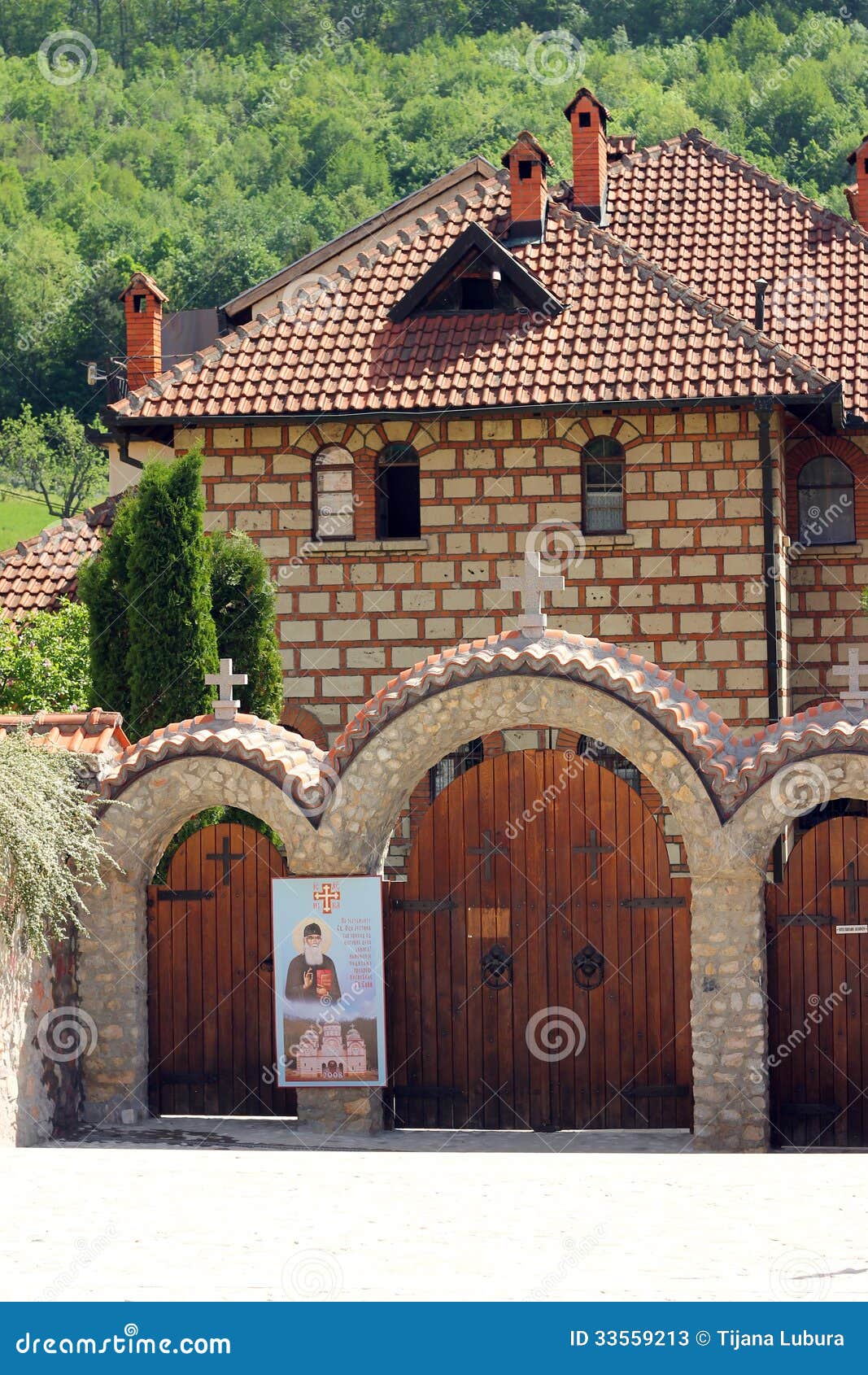 Monastery Celije, gate stock image. Image of roof, religion - 33559213