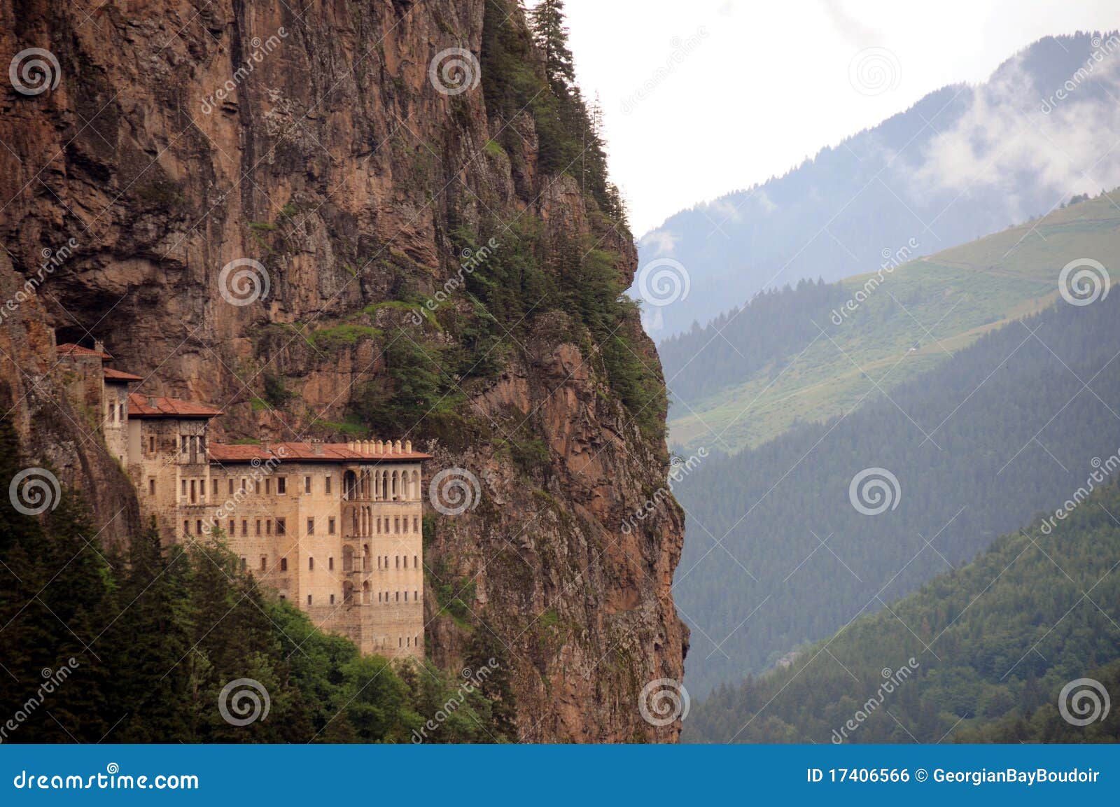 Monastery on cliff stock photo. Image of cliffs, religion - 17406566