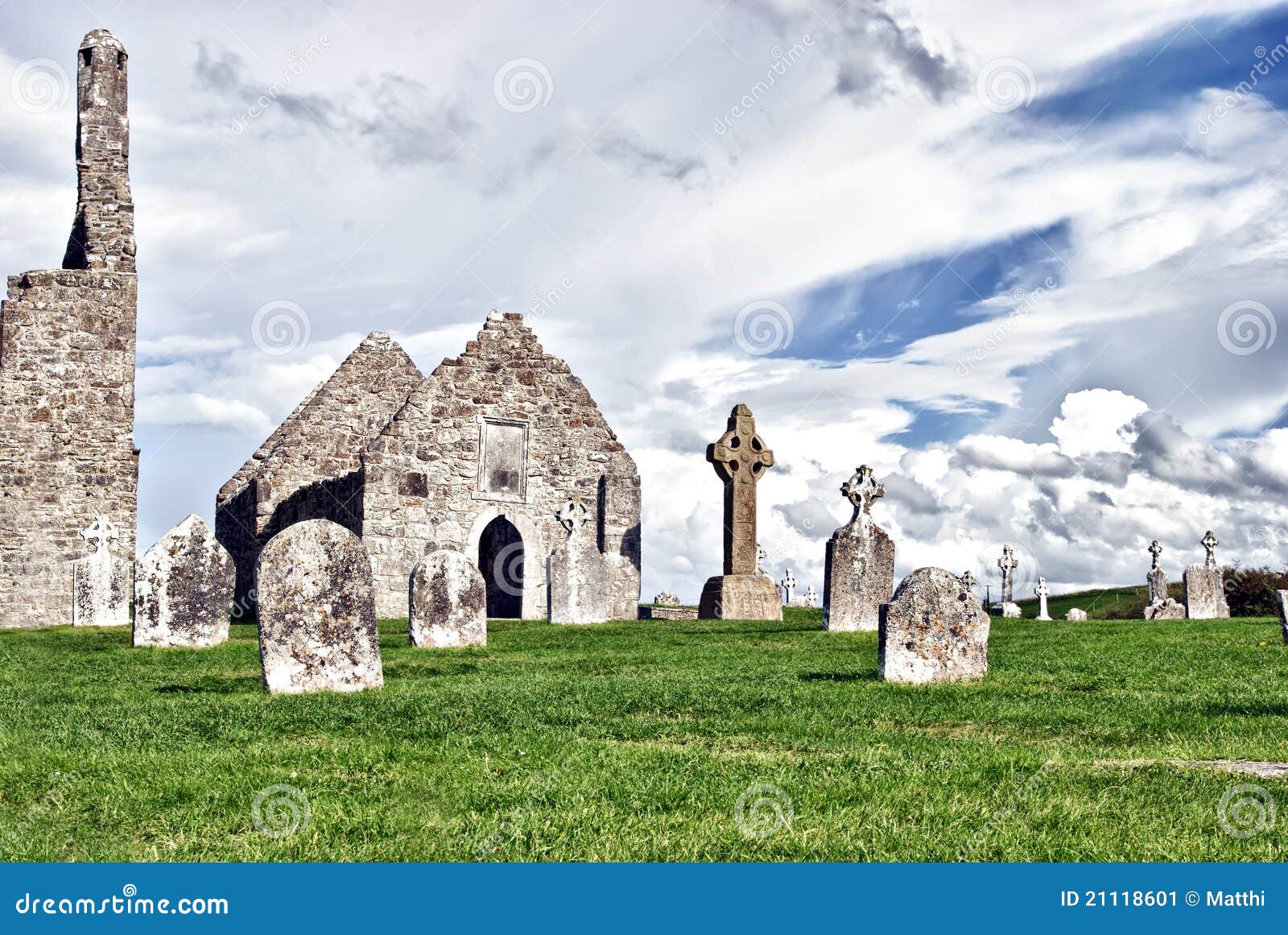 The Monastery of Clonmacnoise Stock Image - Image of ciaran ...