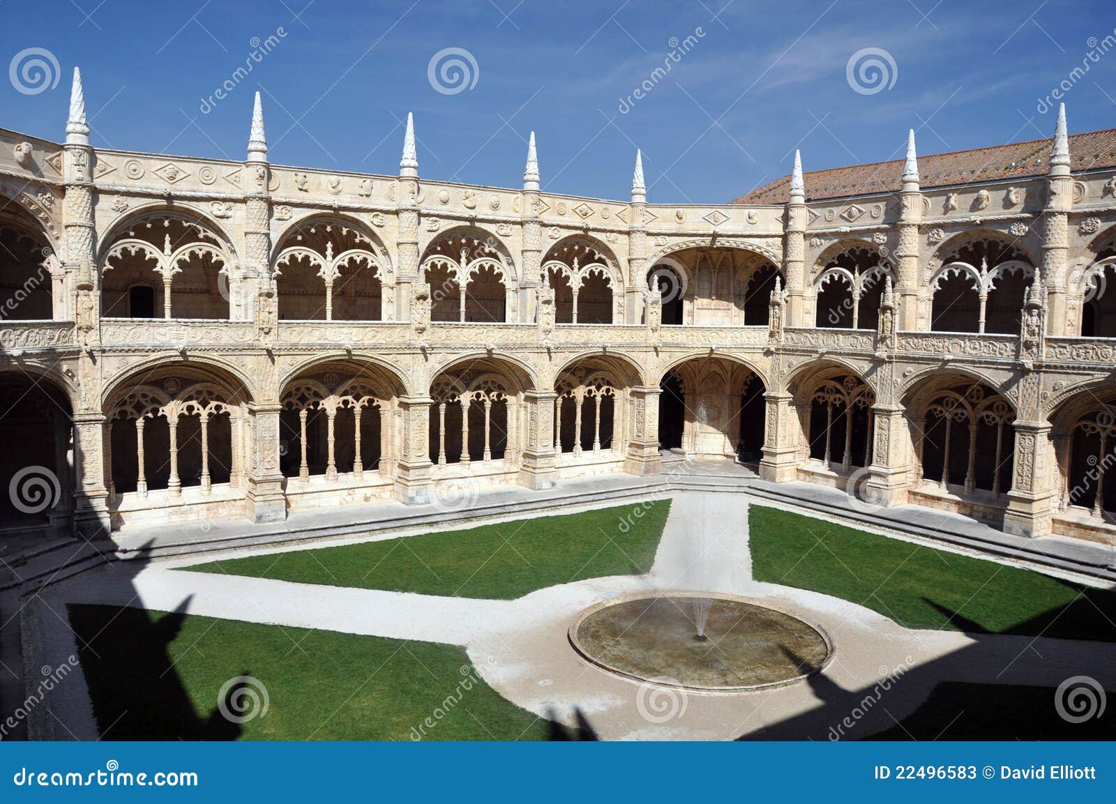 Monastery courtyard stock image. Image of colorful, architectural ...