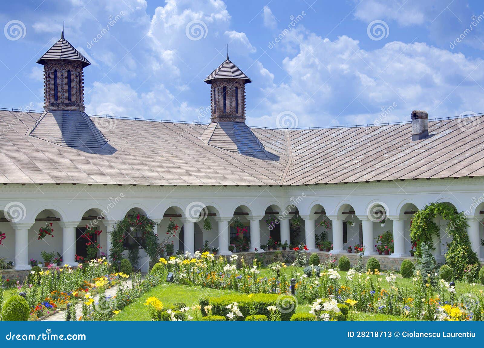 Monastery courtyard stock image. Image of architecture - 28218713