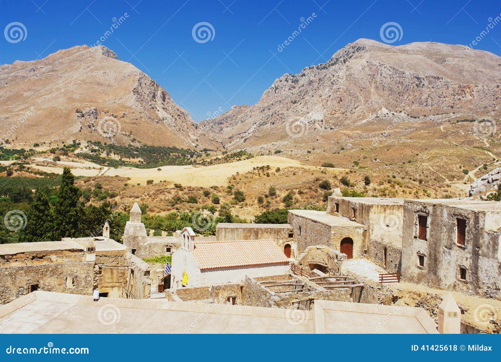 Monastery on Crete stock photo. Image of moni, crete - 41425618