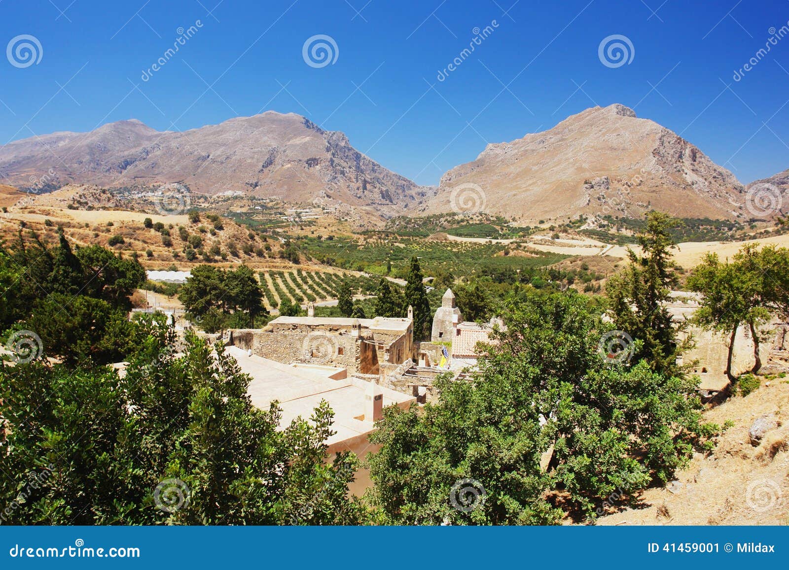 Monastery on Crete stock image. Image of greece, landscape - 41459001