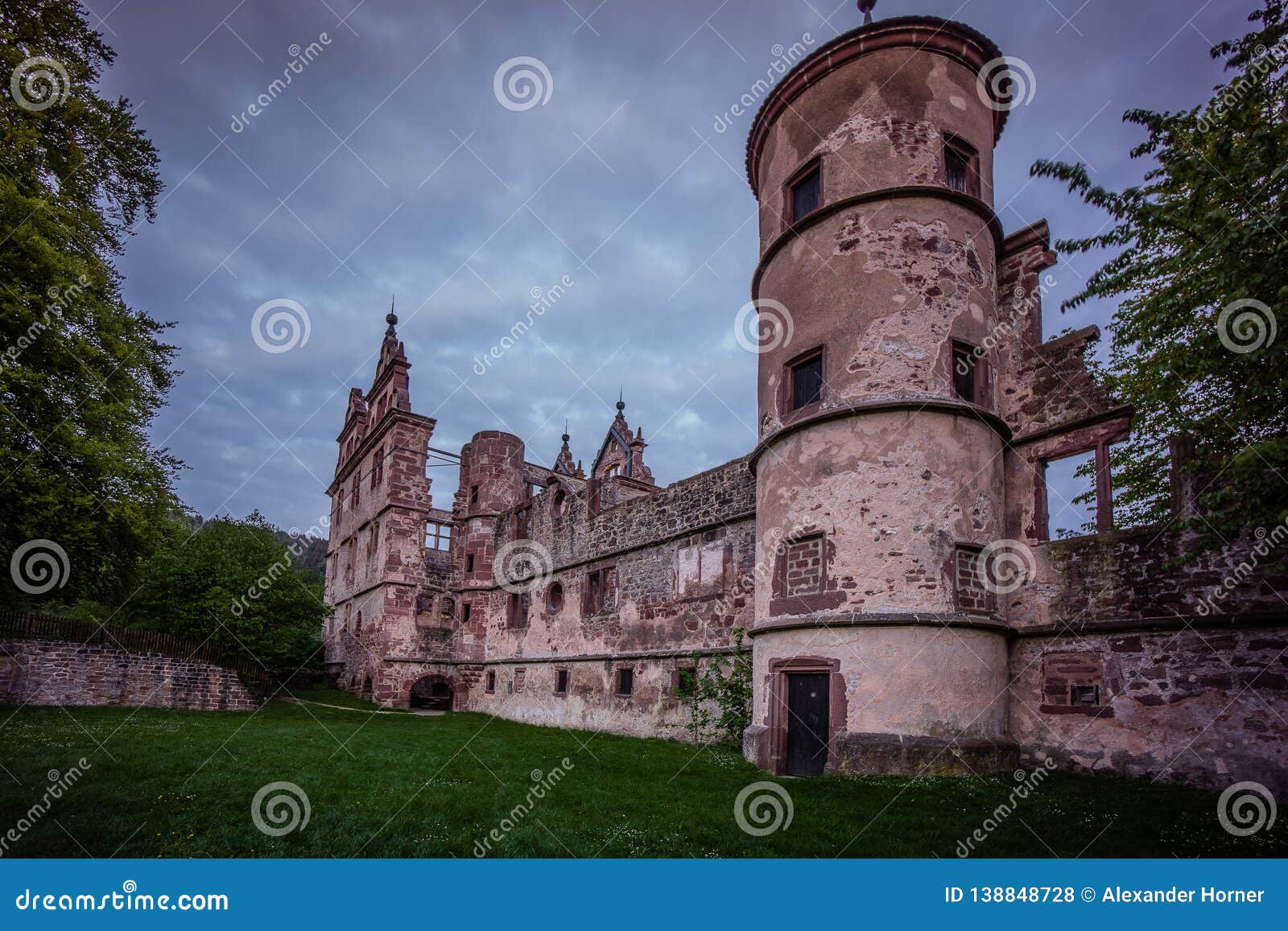 Monastery at Dawn Black Forest Night Time Stock Photo - Image of ...