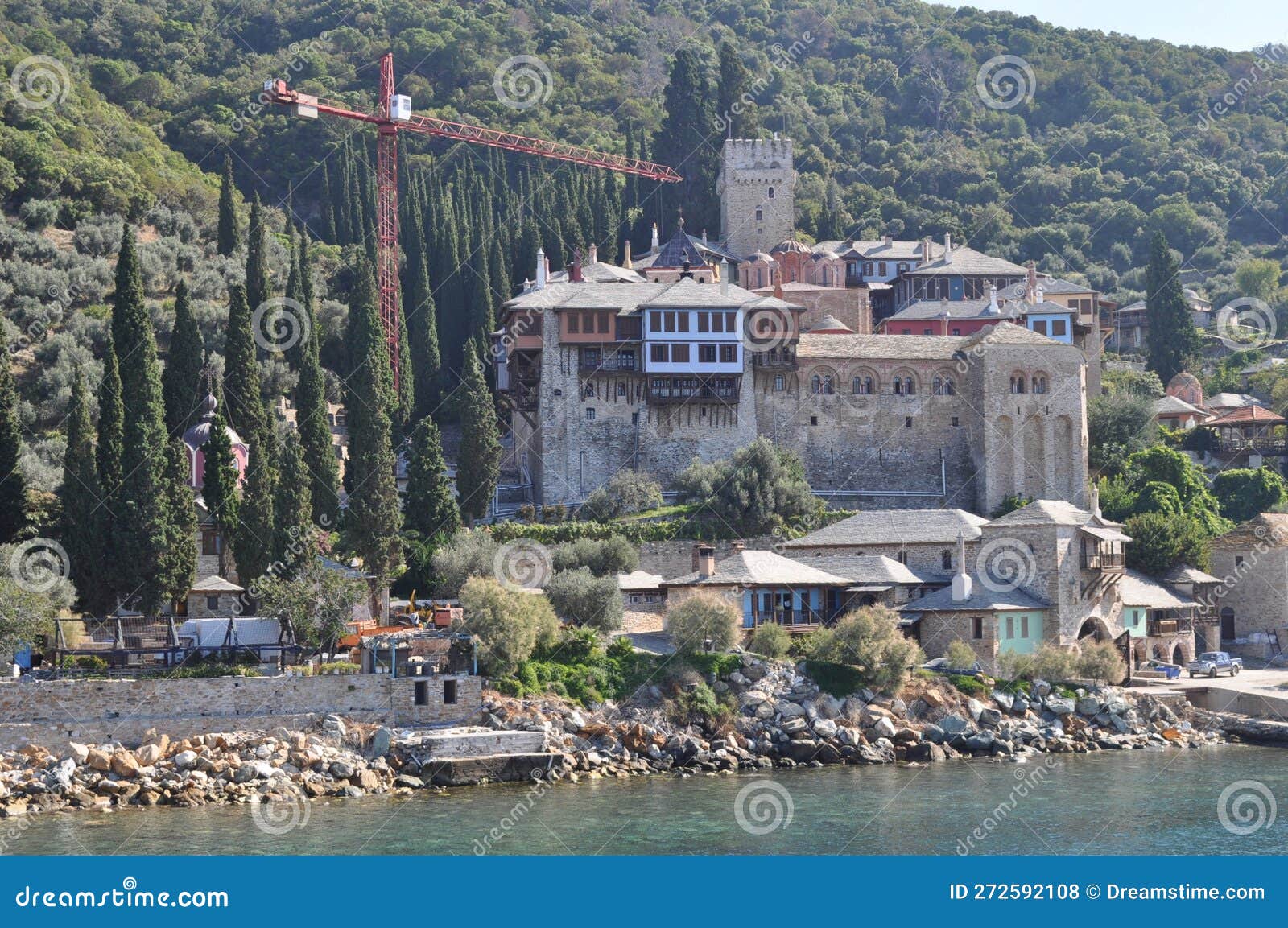 The Monastery of Docheiariou is a Monastery Built on Mount Athos Stock ...
