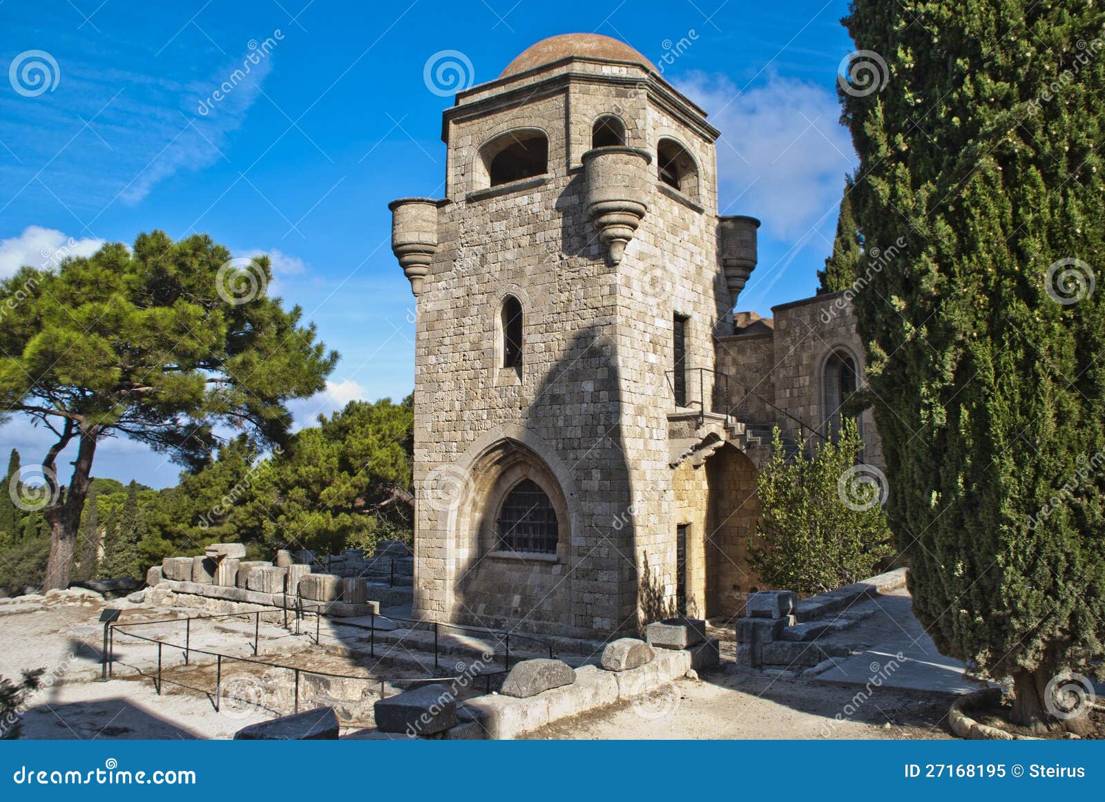 The Monastery on the Filerimos Stock Image - Image of historic ...